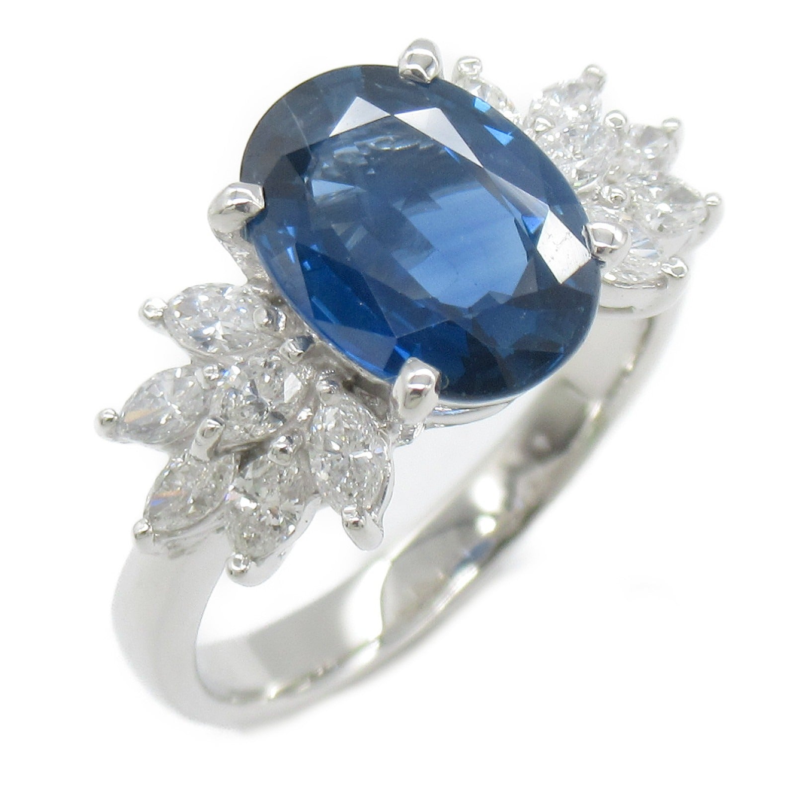 JEWELRY PT900鉑金Sapphire Diamond Ring 2.45ct藍寶石/0.60ct鑽石戒指US#6 – Brand Off Hong Kong Online Store