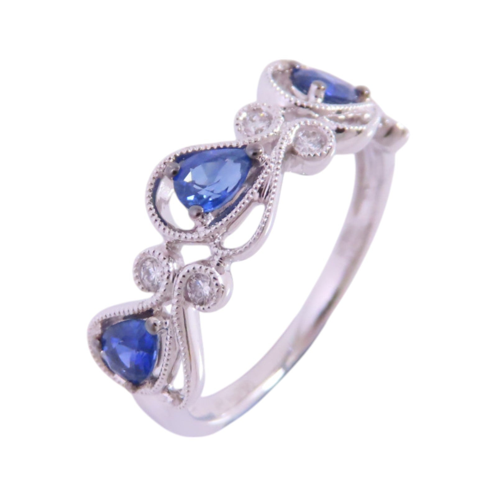 JEWELRY 18K白金/藍寶石/鑽石Sapphire Diamond Ring戒指US#6.75 – Brand Off Hong Kong Online Store
