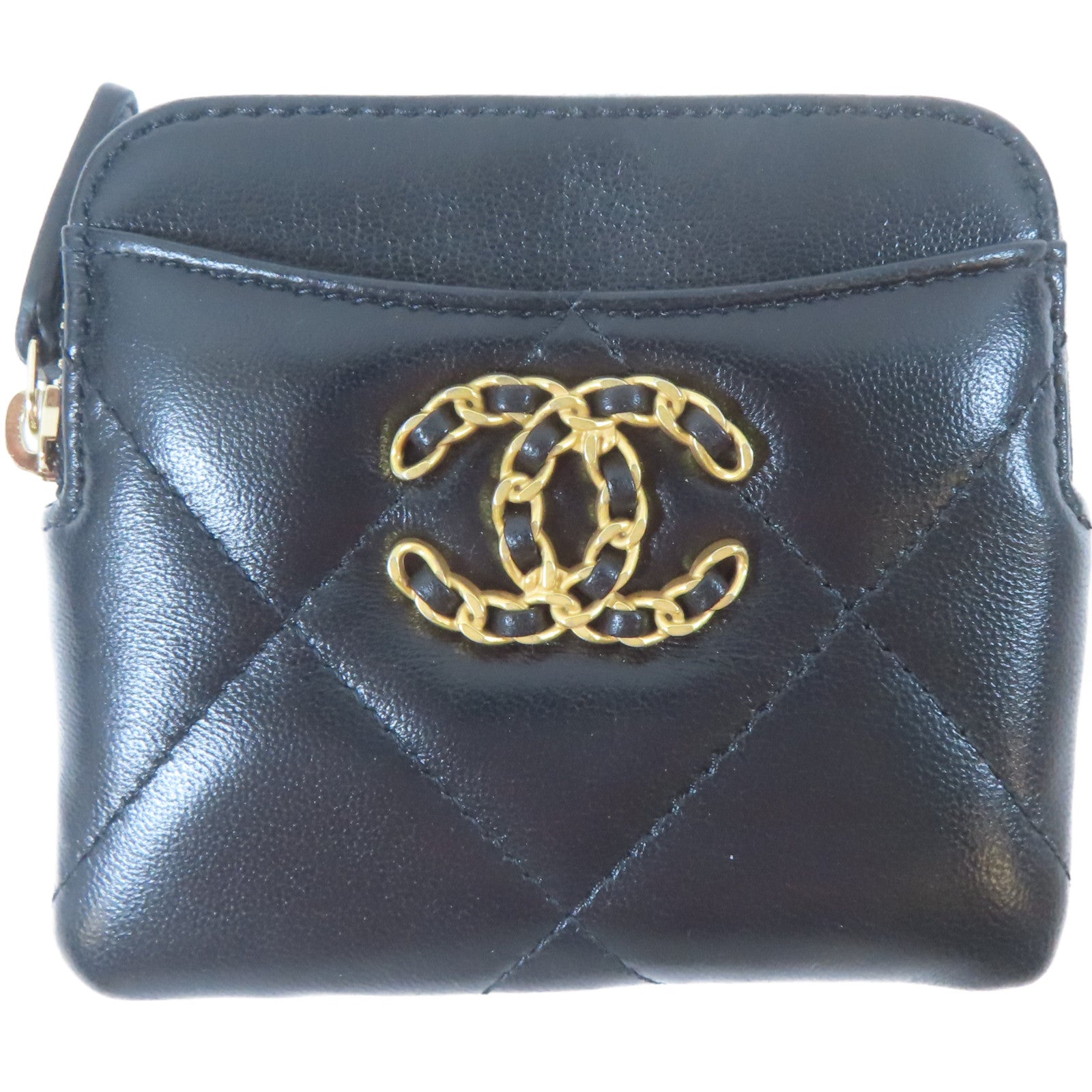 CHANEL 菱格羊皮皮革Card Case金扣卡片套黑色 – Brand Off Hong Kong Online Store