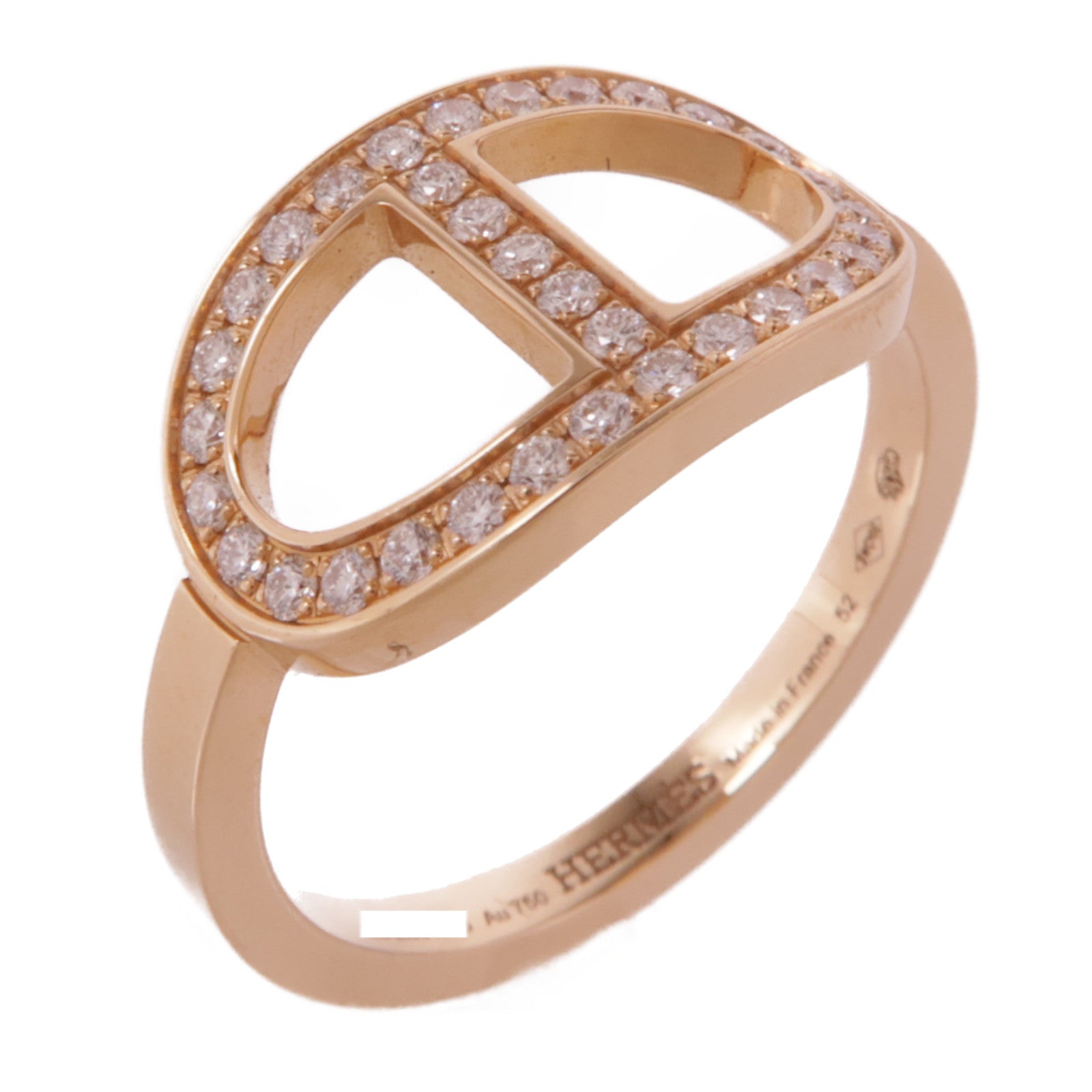 HERMES 18K玫瑰金Chaine d'ancre Contour Ring鑽石戒指Hermes#52/US#6 – Brand Off Hong Kong Online Store