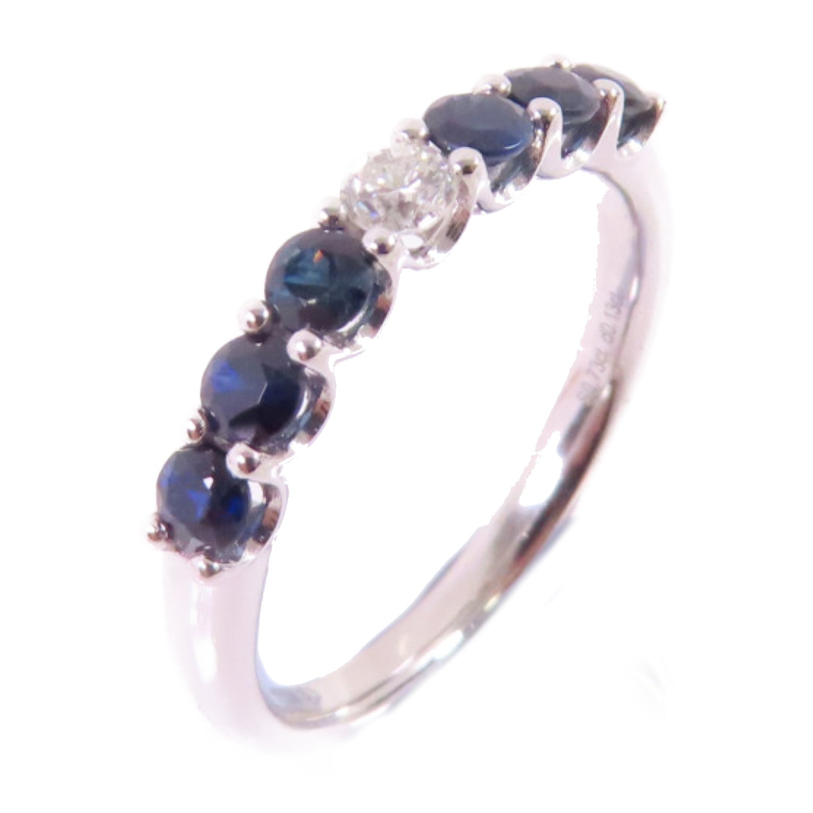 JEWELRY PT900鉑金/0.73ct藍寶石/0.13ct鑽石Sapphire/Diamond Ring戒指US#6.25 – Brand Off Hong Kong Online Store