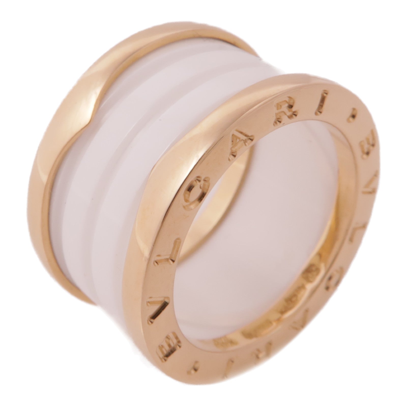 BVLGARI 18K玫瑰金/陶瓷B-zero1戒指Bvlgari#50/US#5 – Brand Off Hong Kong Online Store