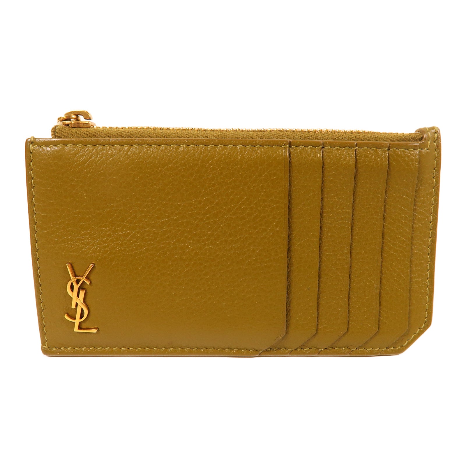 YVES SAINT LAURENT 牛皮皮革Card Case金扣卡片套 – Brand Off Hong Kong Online Store