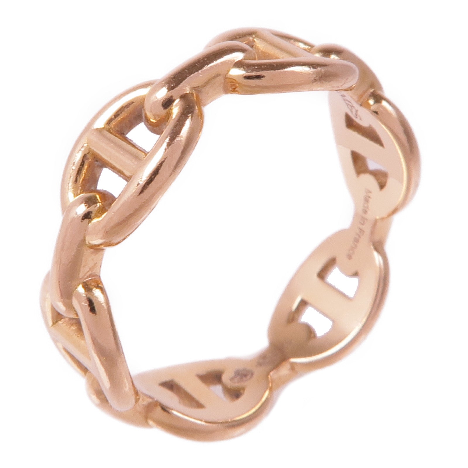 HERMES 18K玫瑰金Chaine D'ancre Enchainee戒指Hermes#52/US#5.75 – Brand Off Hong Kong Online Store