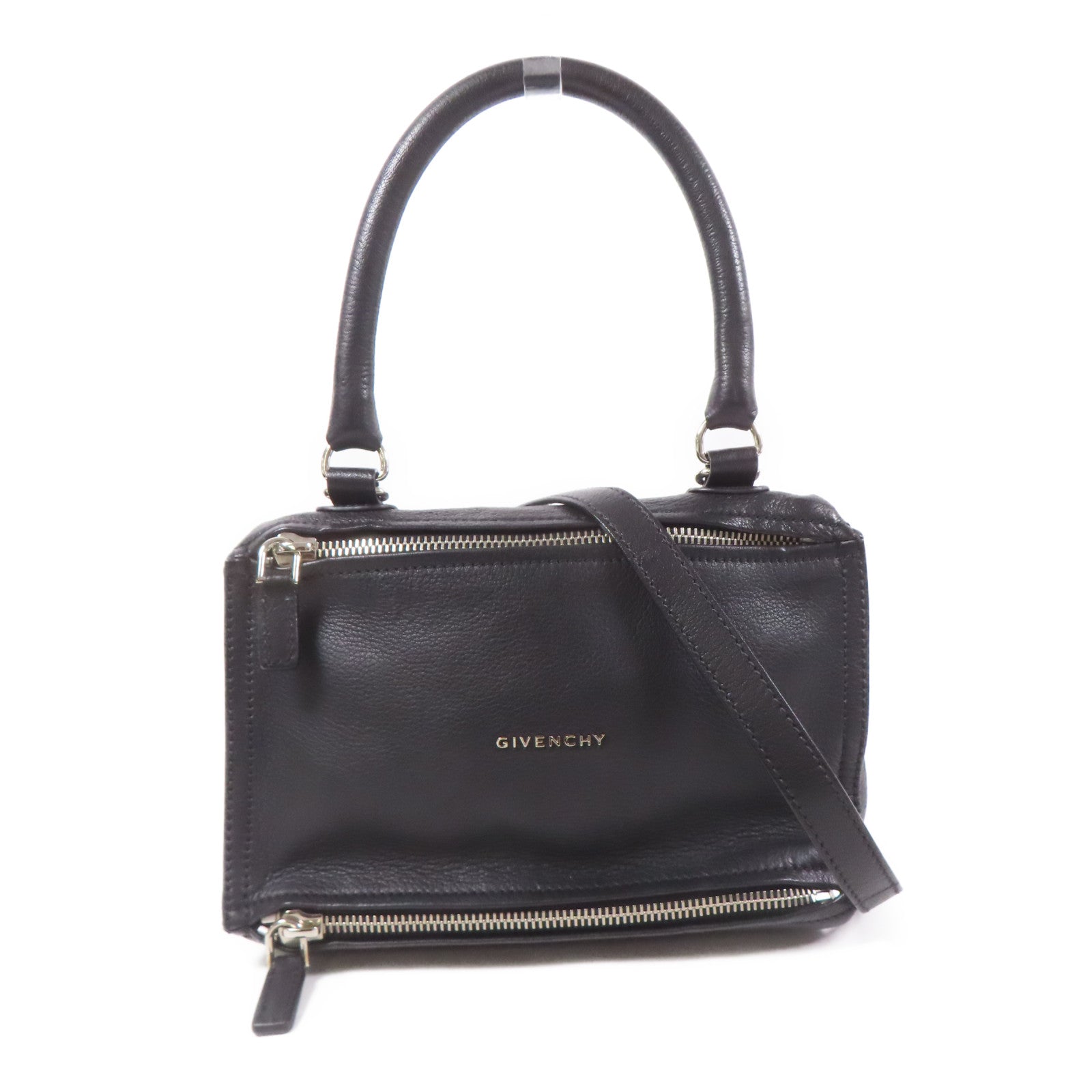 GIVENCHY 牛皮皮革Pandora銀扣手挽肩背兩用袋 – Brand Off Hong Kong Online Store
