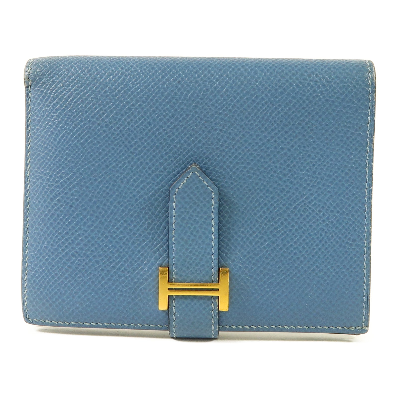 HERMES Epsom皮革Bearn Compant Wallet金扣錢包7R Bleu Azur – Brand Off Hong Kong Online Store