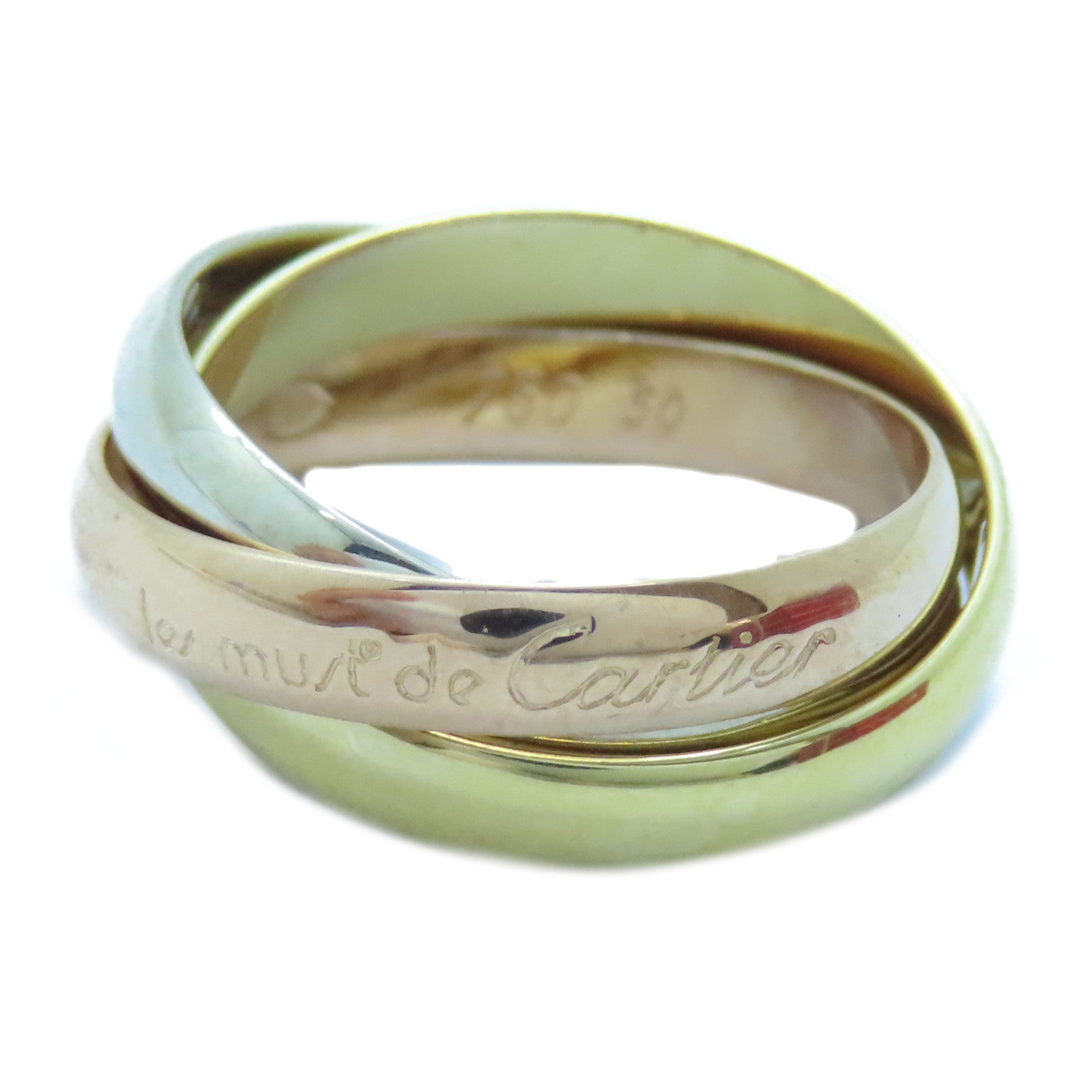 CARTIER 【激減優惠】18K黃金/白金/玫瑰金Trinity戒指Cartier#50/US#5.5 – Brand Off Hong Kong Online Store