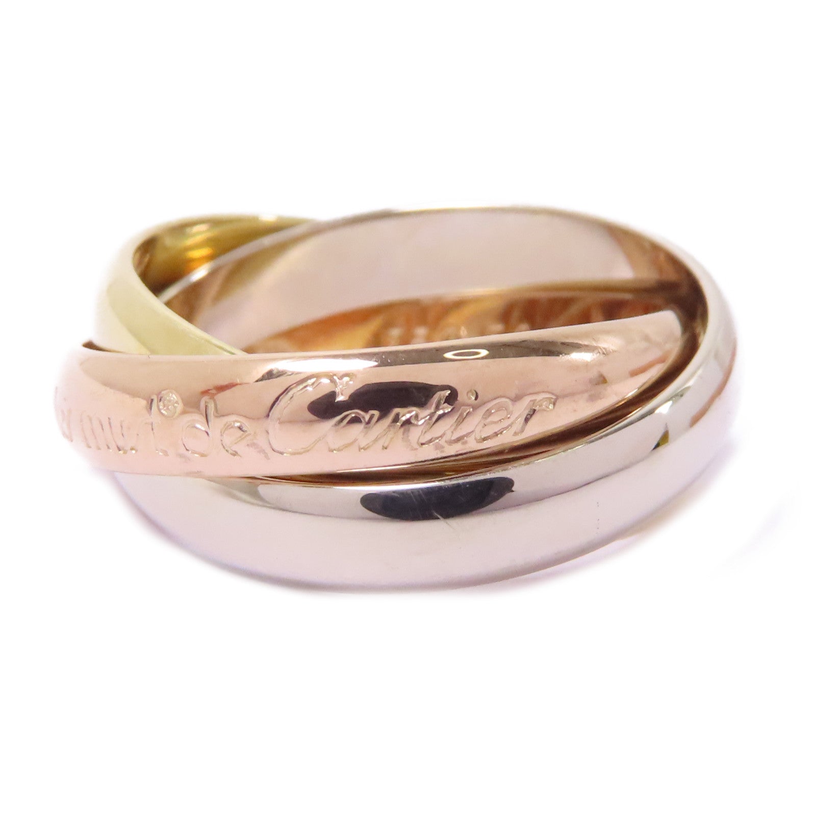 CARTIER 18K黃金/白金/玫瑰金Trinity Ring戒指Cartier#50/US#5.25 – Brand Off Hong Kong Online Store