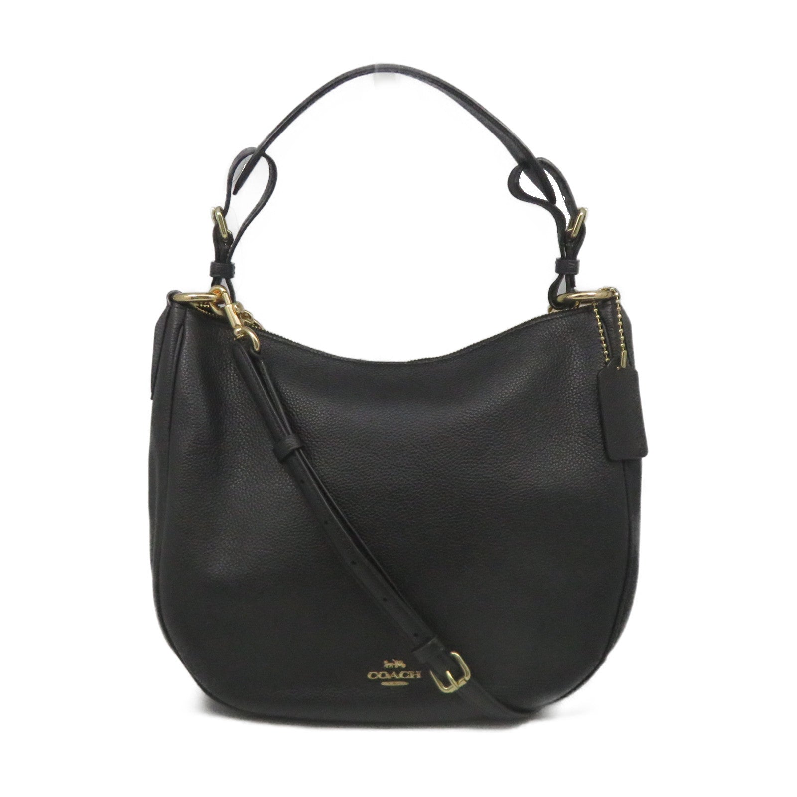 COACH 牛皮皮革2Way Shoulder Bag手挽肩背兩用袋黑色 – Brand Off Hong Kong Online Store