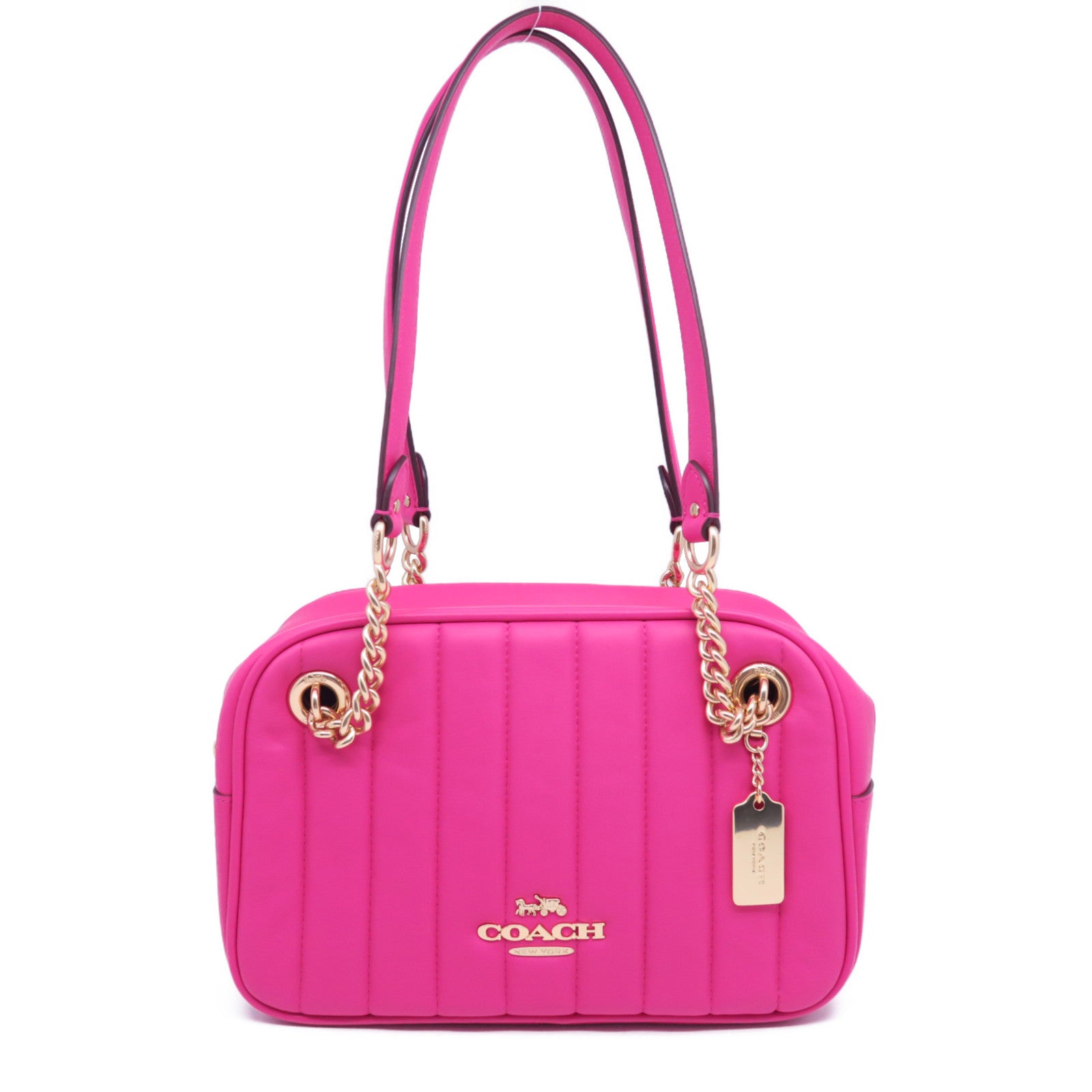 COACH 牛皮皮革Shoulder Bag金扣肩背袋粉紅色 – Brand Off Hong Kong Online Store