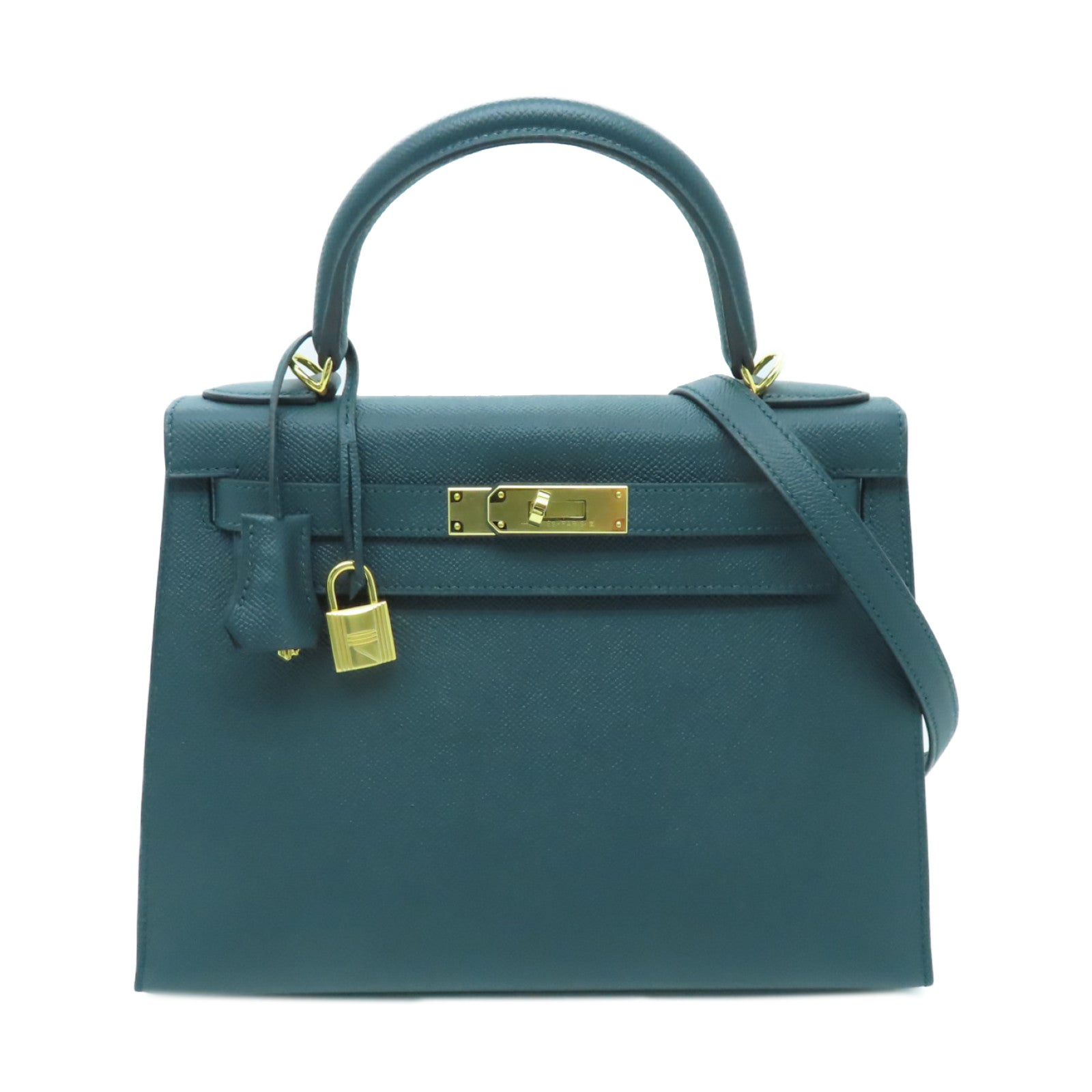 HERMES 【激減優惠】Epsom皮革Kelly 28金扣手挽袋Vert Cypres綠色 – Brand Off Hong Kong Online Store