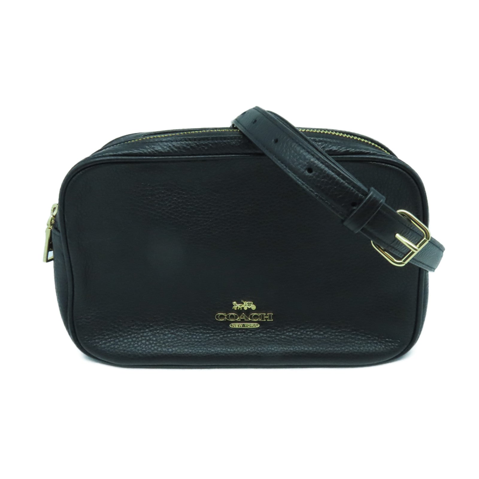 COACH 牛皮皮革Shoulder Bag金扣肩背袋黑色 – Brand Off Hong Kong Online Store