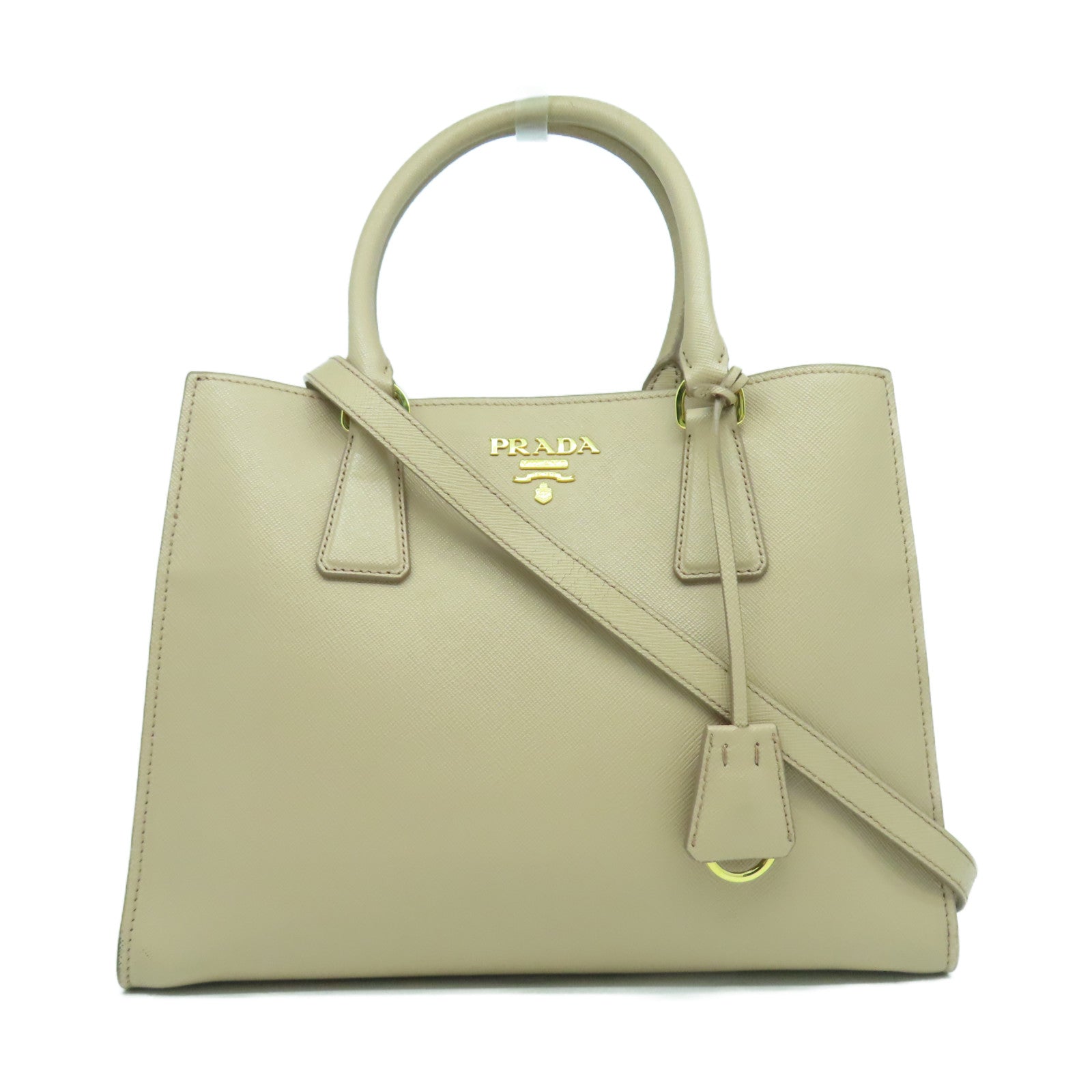 PRADA Saffiano皮革2 Way Shoulder金扣手挽肩背兩用袋粉紅色 – Brand Off Hong Kong Online Store