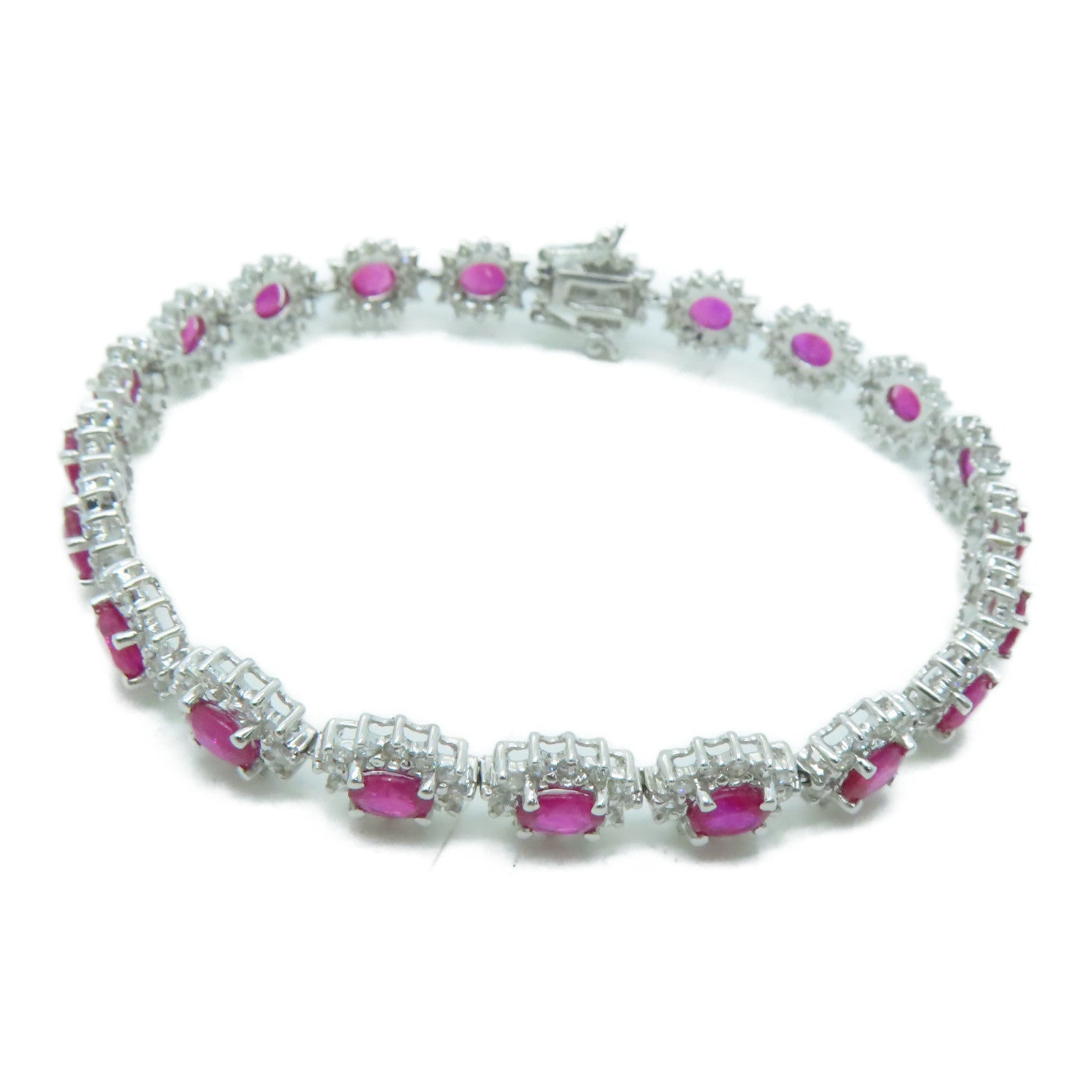 JEWELRY 【激減優惠】18K白金Ruby Bracelet 5.78ct紅寶石/2.28ct鑽石手鏈 – Brand Off Hong Kong Online Store