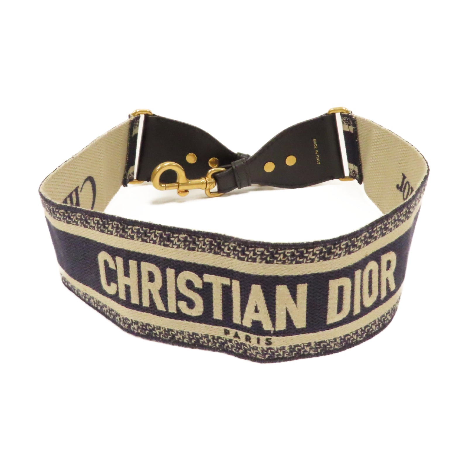 Dior 帆布Strap金扣肩背帶藍色/米色 – Brand Off Hong Kong Online Store