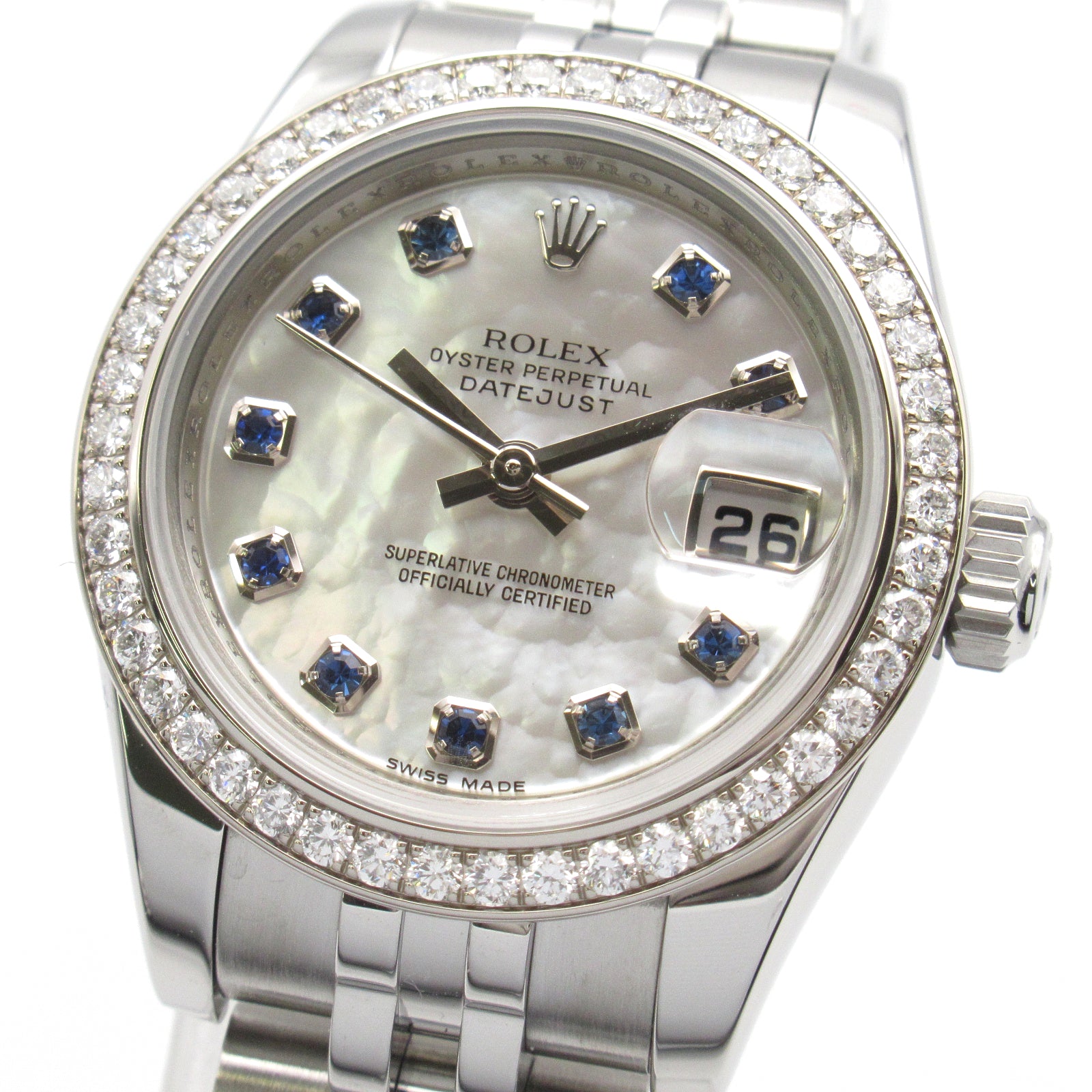 ROLEX Datejust 10P Sapphire Random Wrist Watch 179384 – Brand Off Hong ...