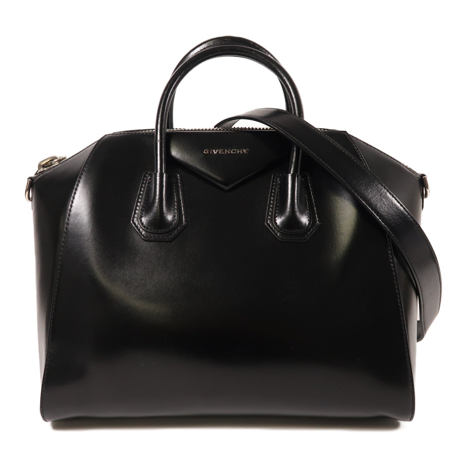 GIVENCHY 牛皮皮革Antigona銀扣手挽肩背兩用袋 – Brand Off Hong Kong Online Store