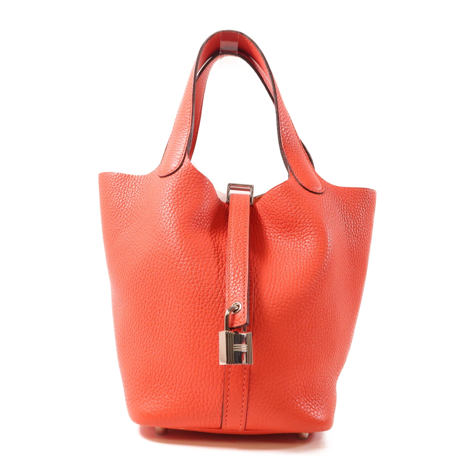 HERMES Clemence皮革Piction PM銀扣手挽袋紅色 – Brand Off Hong Kong Online Store