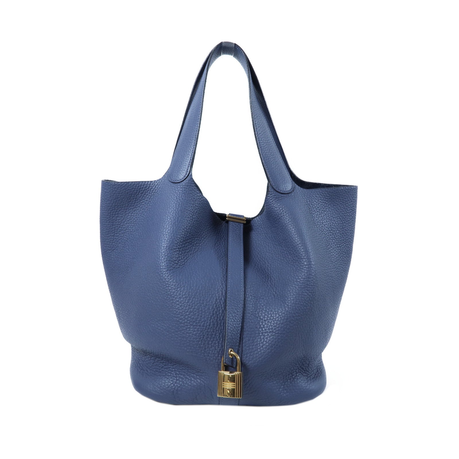 HERMES Clemence皮革Picotin GM金扣手挽袋藍色 – Brand Off Hong Kong Online Store