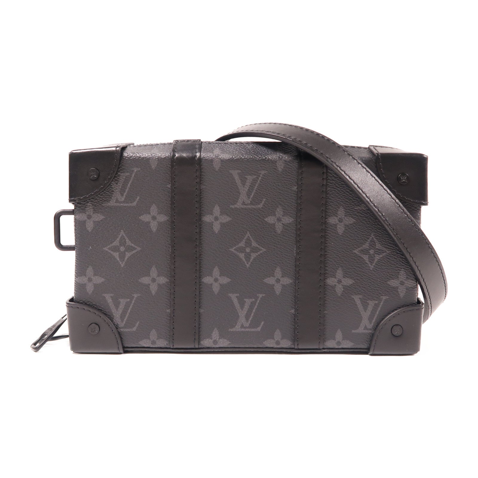 LOUIS VUITTON Monogram Eclipse Soft Trunk Wallet肩背袋黑色 – Brand Off Hong ...
