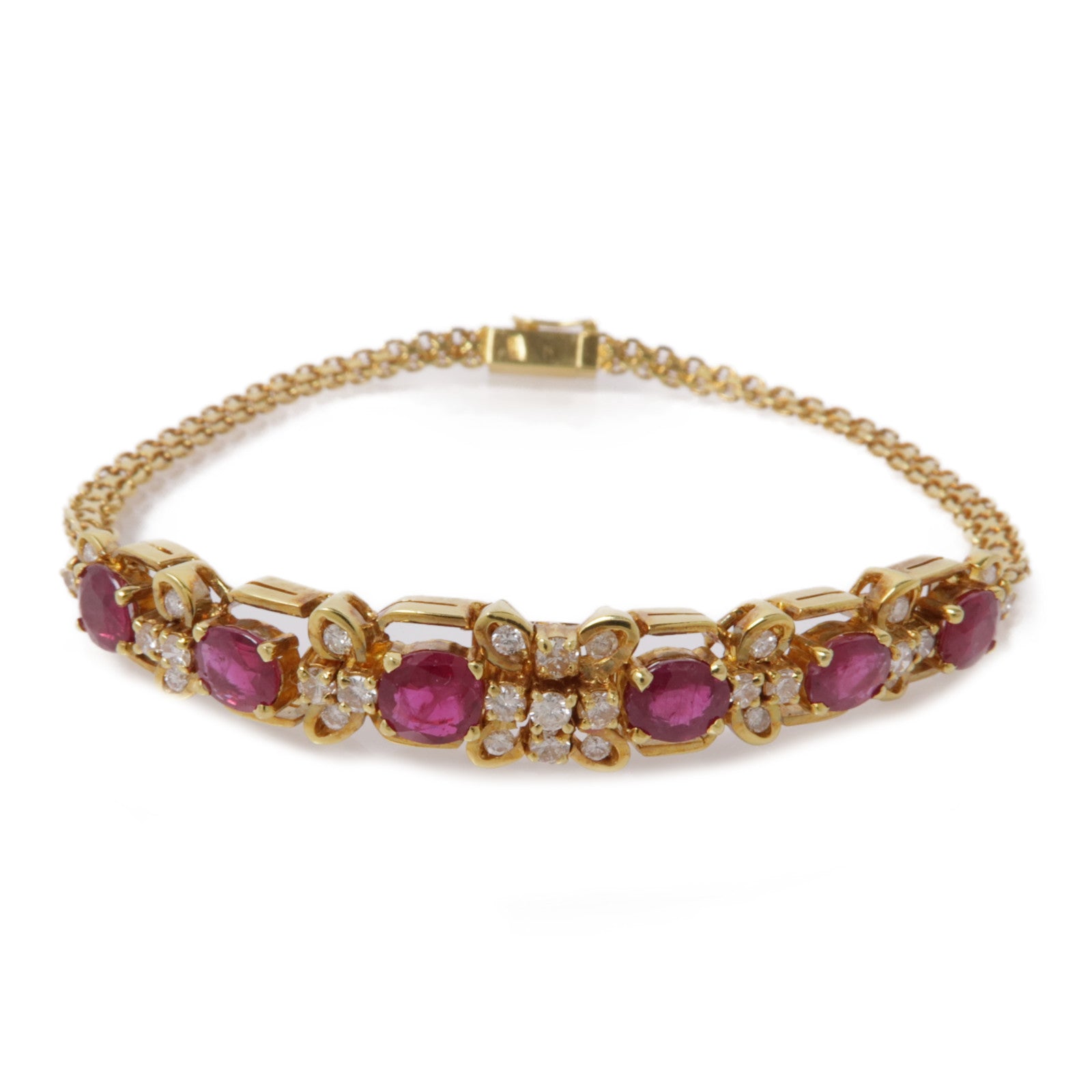JEWELRY 18K黃金Ruby Diamond Bracelet紅寶石/鑽石手鏈 – Brand Off Hong Kong Online Store
