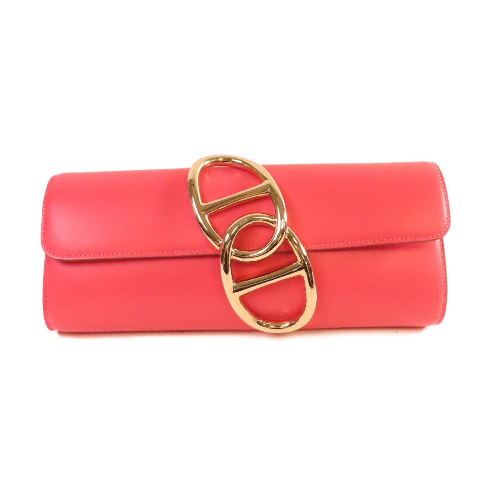 HERMES Swift皮革Egee Clutch Bag金扣手拿包8W Rose Azalee/玫瑰杜鵑粉色 – Brand Off ...