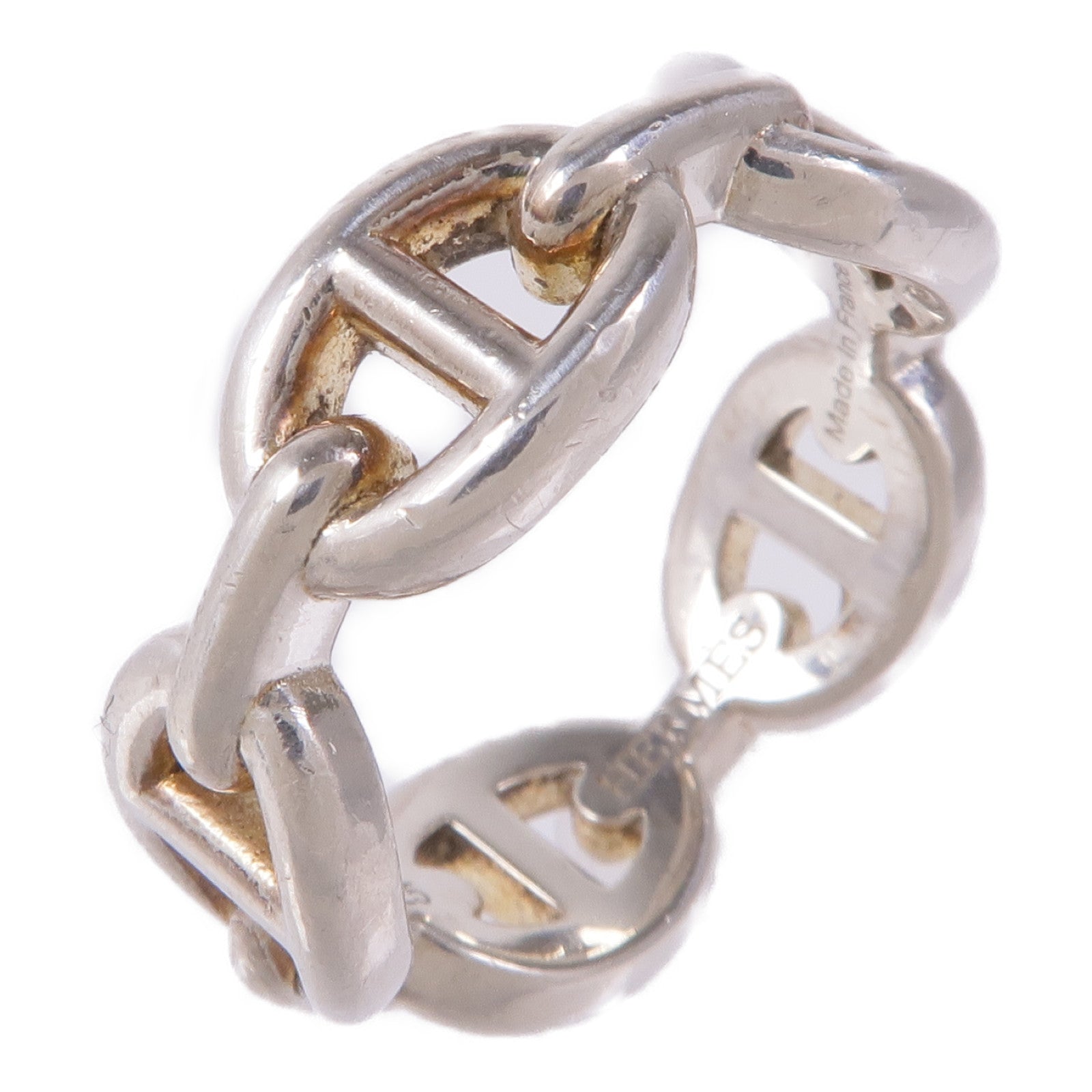 HERMES 925純銀Chaine d'ancre Enchainee Ring戒指Hermes#51/US#5.5 – Brand Off ...