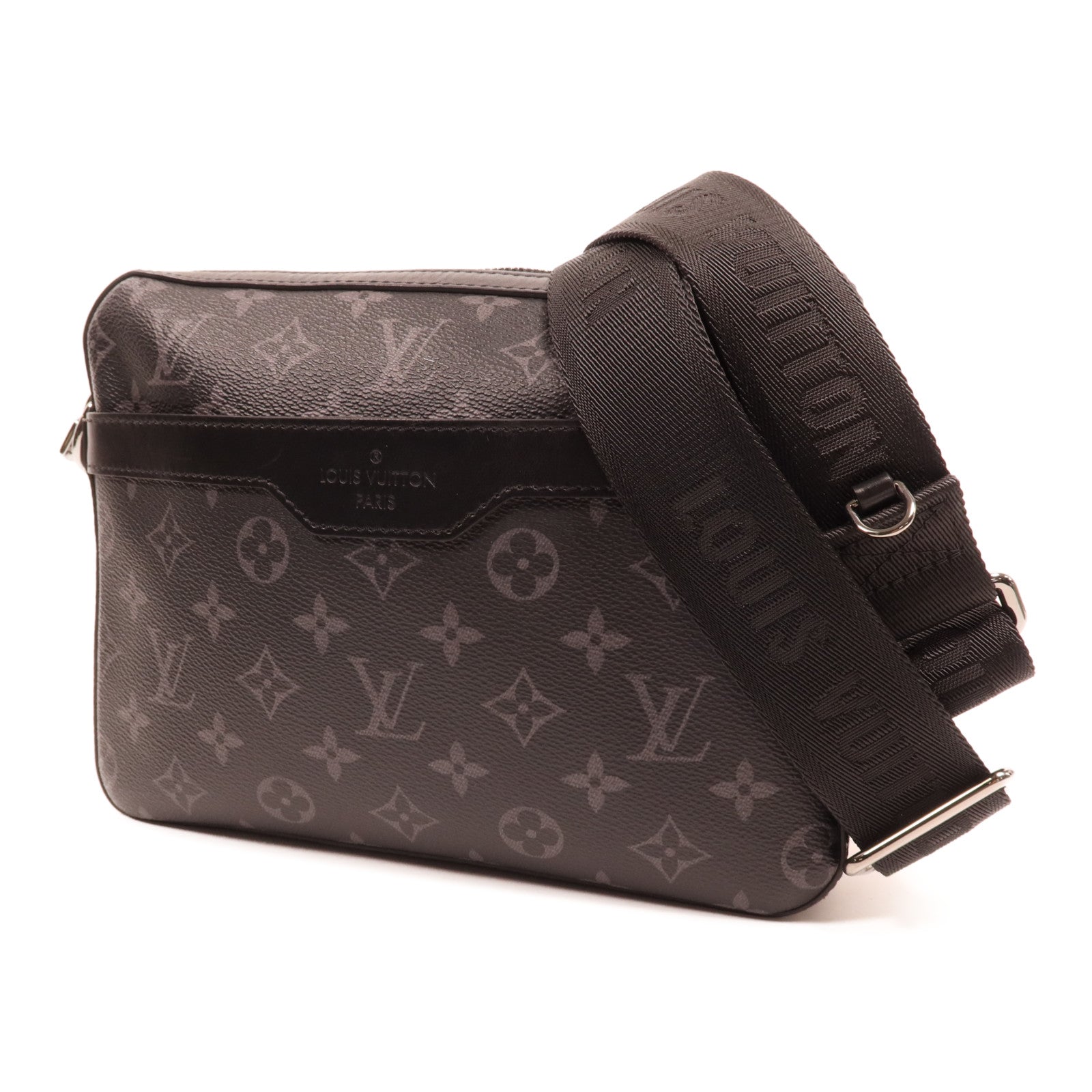 LOUIS VUITTON Monogram Eclipse Reverse Trio Messenger銀扣肩背袋灰色 – Brand ...