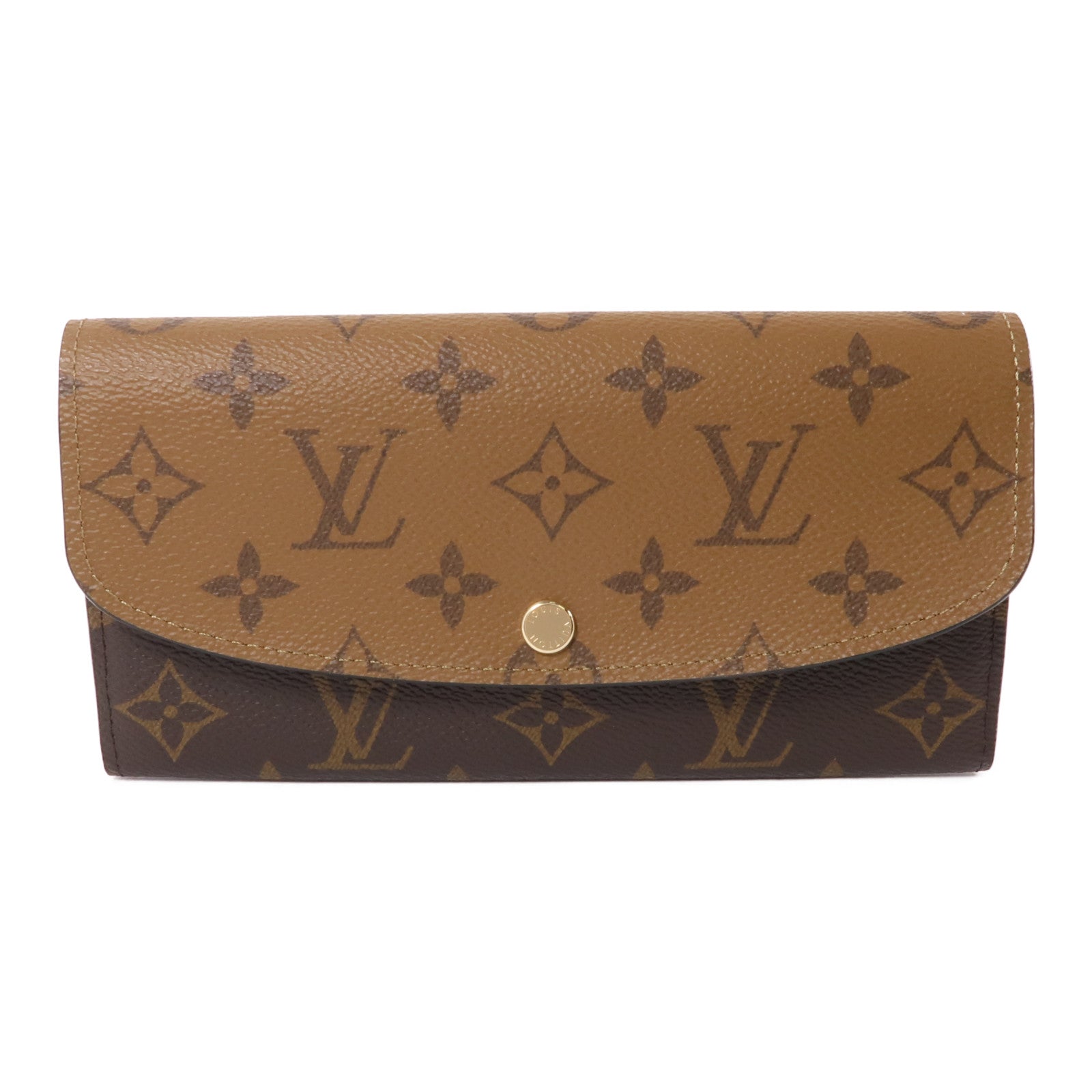 LOUIS VUITTON Monogram Reverse Emilie金扣長錢包棕色 – Brand Off Hong Kong ...