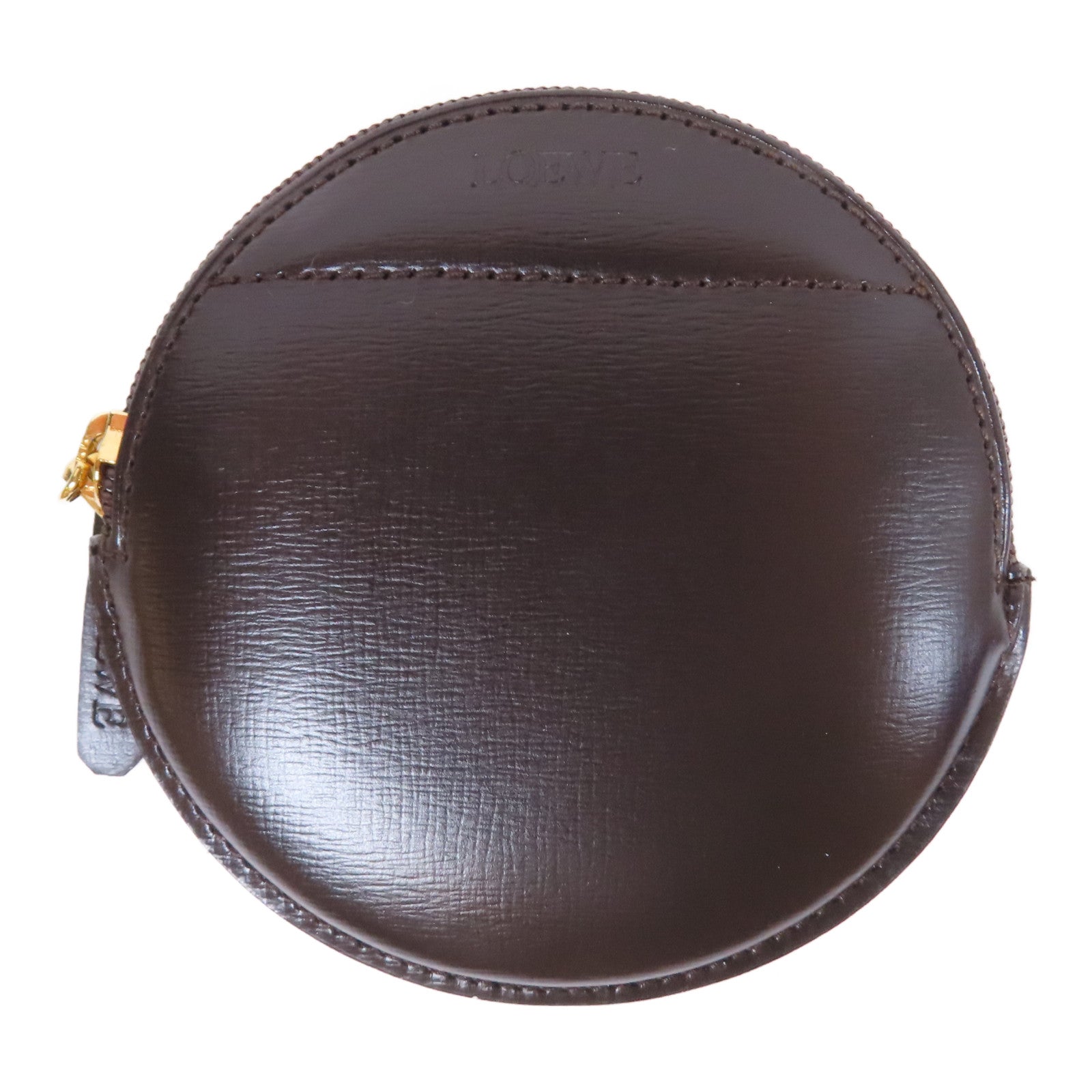 LOEWE 牛皮皮革Coin Case金扣零錢包啡色 – Brand Off Hong Kong Online Store