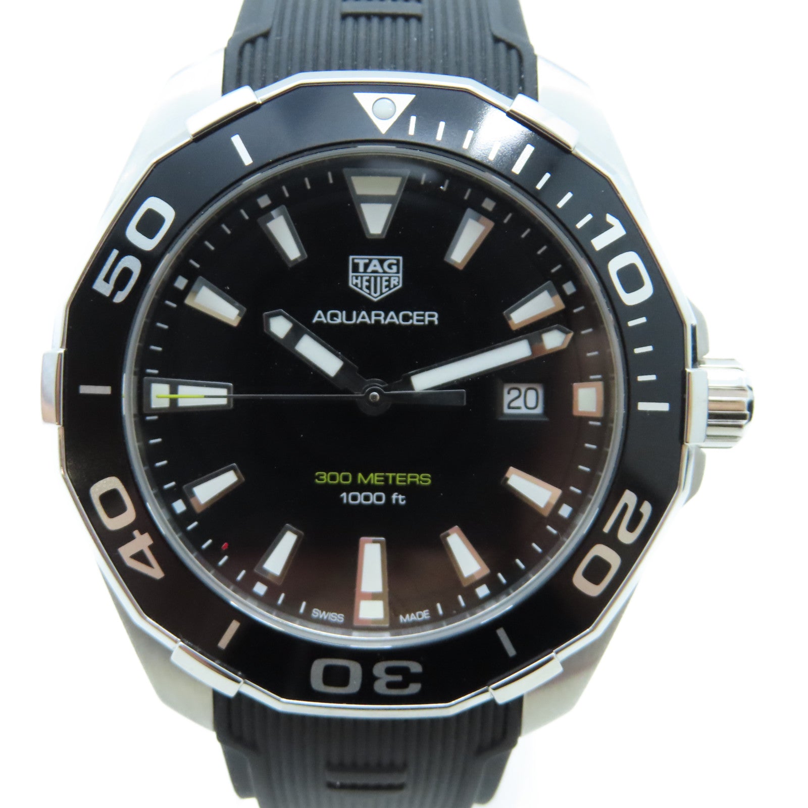 TAG HEUER Aquaracer不鏽鋼/橡膠手錶石英機芯黑色 – Brand Off Hong Kong Online Store