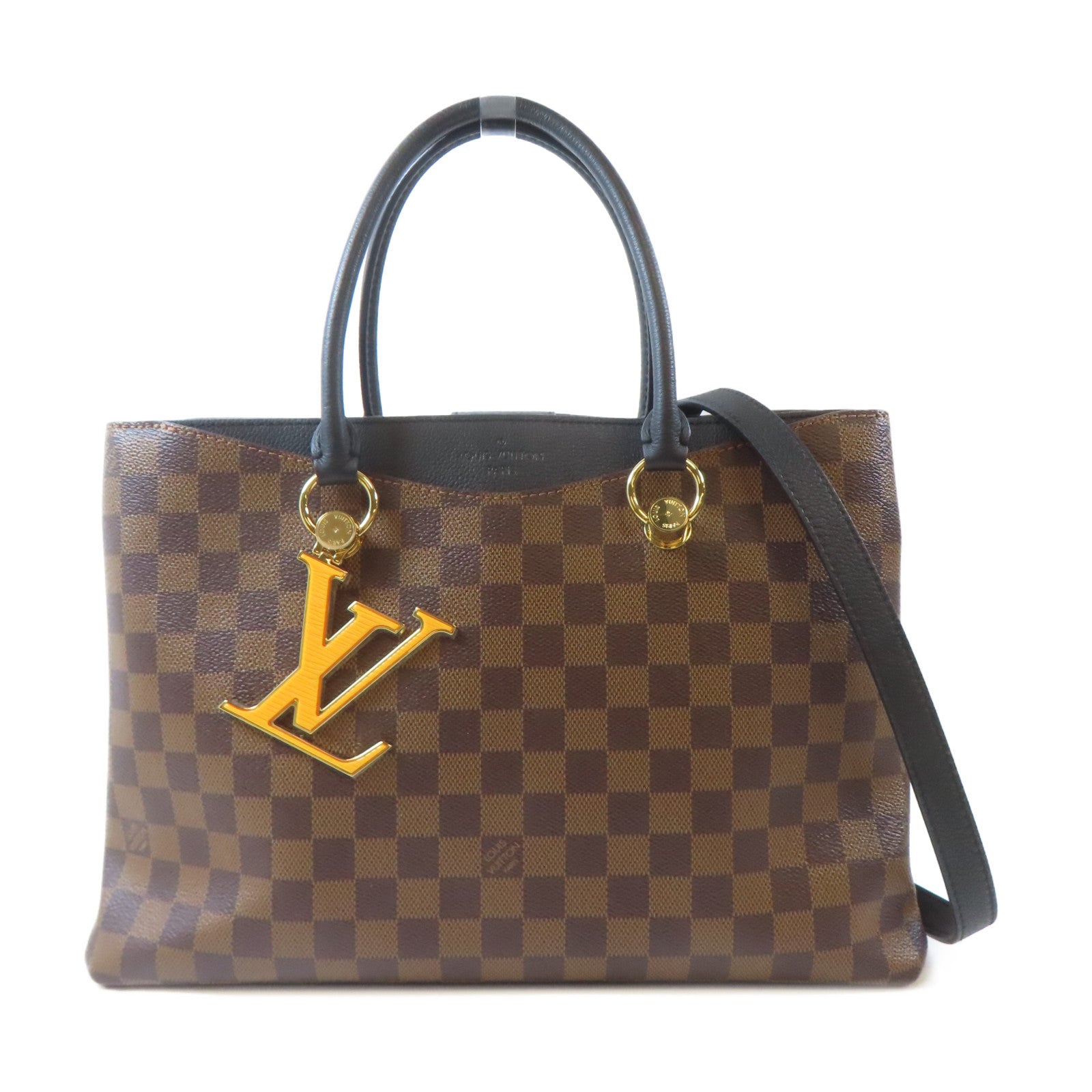 LOUIS VUITTON Damier Riverside金扣手挽肩背兩用袋啡色 – Brand Off Hong Kong Online ...