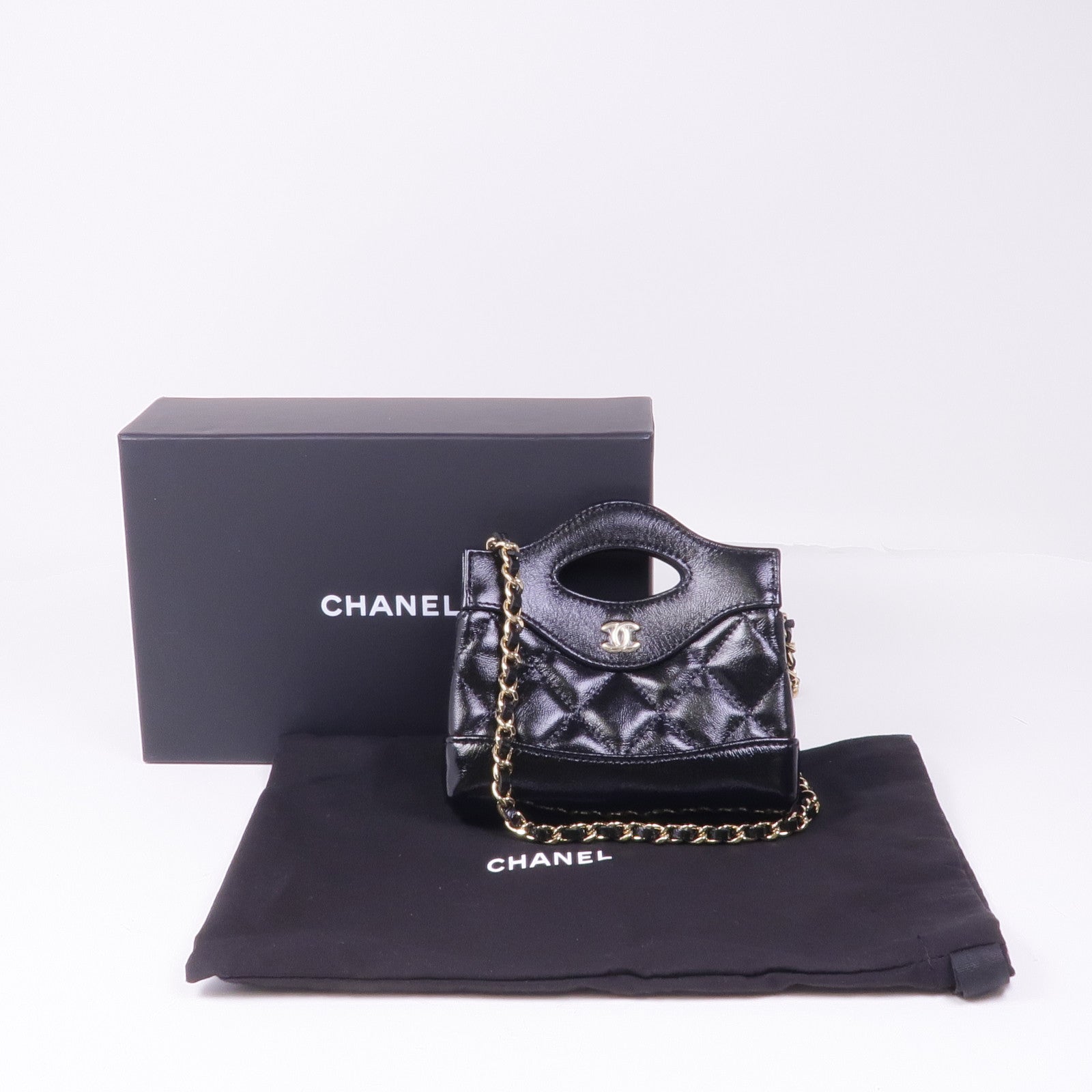 CHANEL 皮革Micro 31金扣手挽肩背兩用袋 – Brand Off Hong Kong Online Store