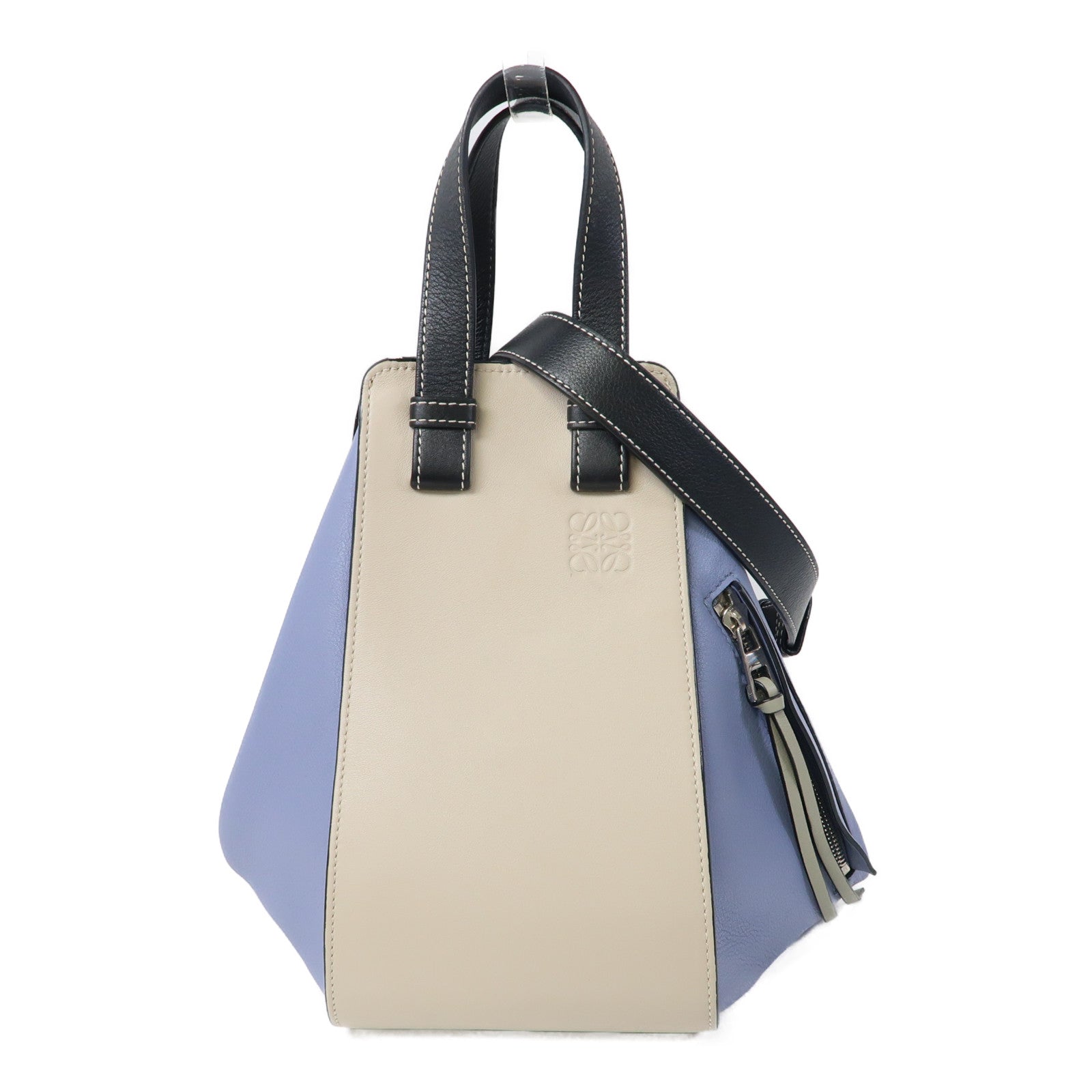 LOEWE 【激減優惠】牛皮皮革Hammock銀扣手挽肩背兩用袋米色/藍色/綠色 – Brand Off Hong Kong Online Store