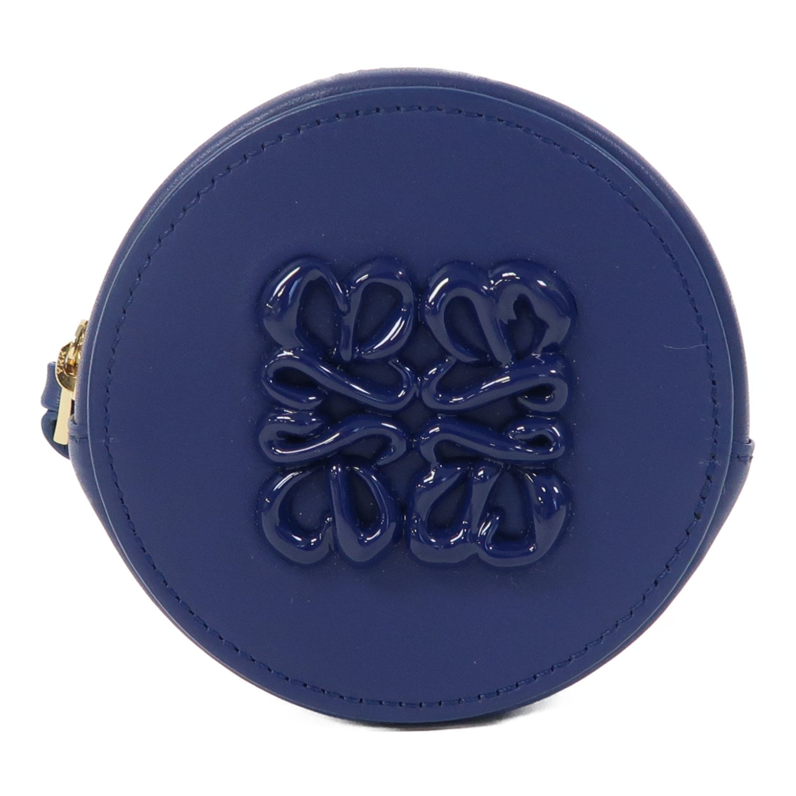 LOEWE 【激減優惠】牛皮皮革Inflated Anagram Cookie金扣零錢包藍色 – Brand Off Hong Kong ...