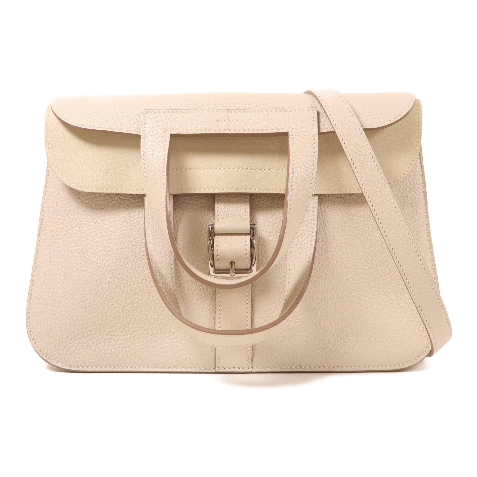 HERMES Clemence皮革Halzan 31銀扣手挽肩背兩用袋Craie – Brand Off Hong Kong Online Store