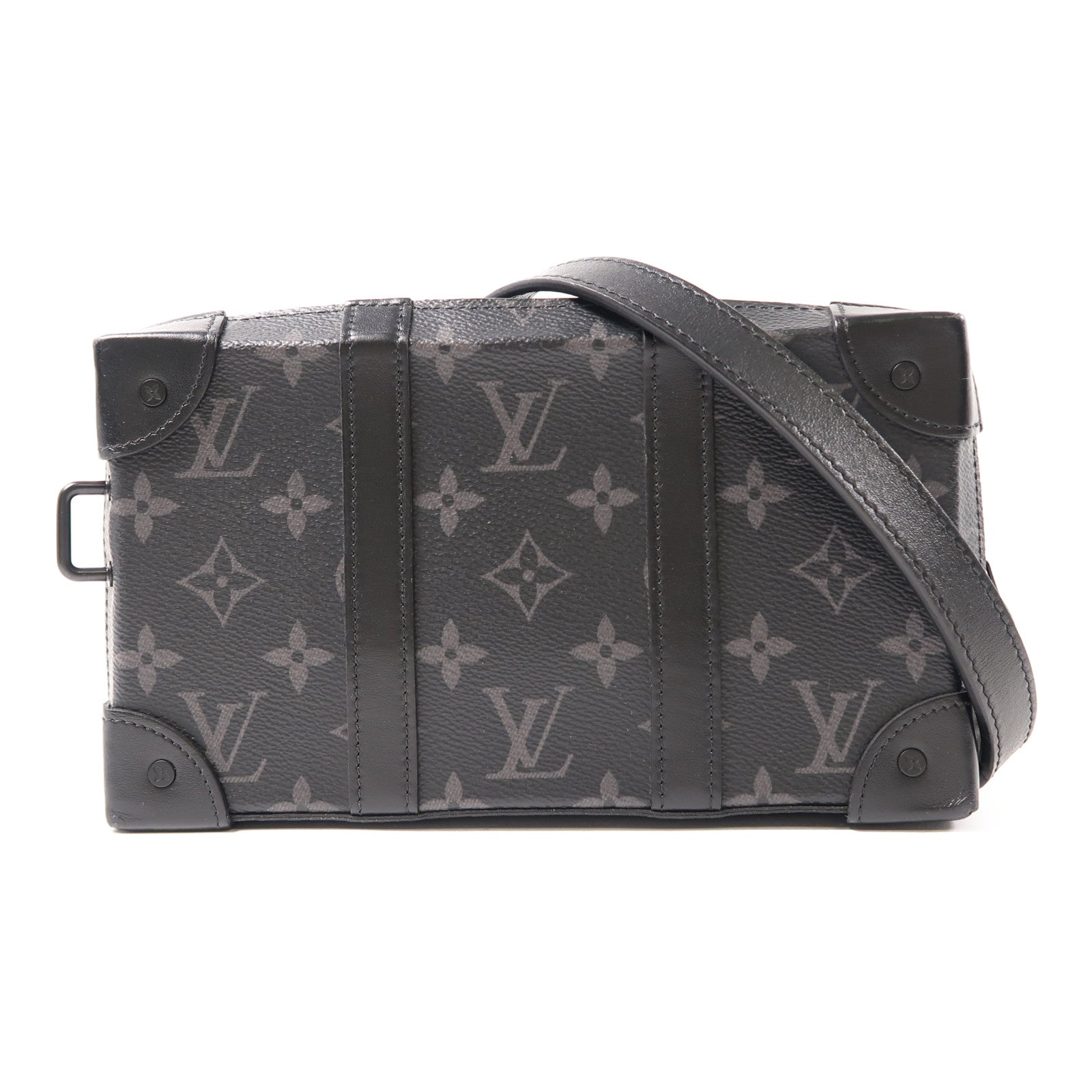 LOUIS VUITTON Monogram Eclipse Soft Trunk Wallet肩背袋黑色 – Brand Off Hong ...