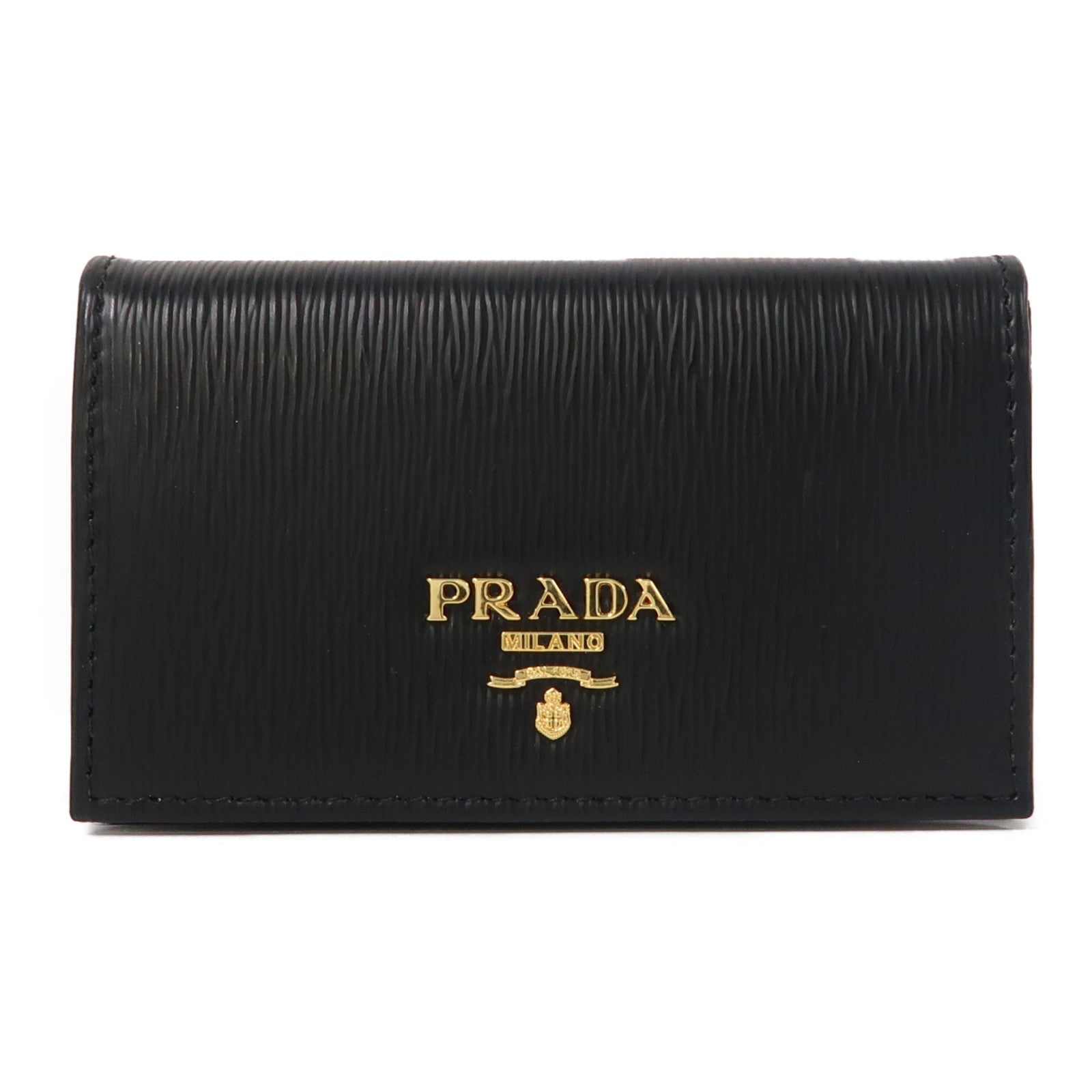 PRADA Saffiano皮革Card Case金扣卡片套黑色 – Brand Off Hong Kong Online Store