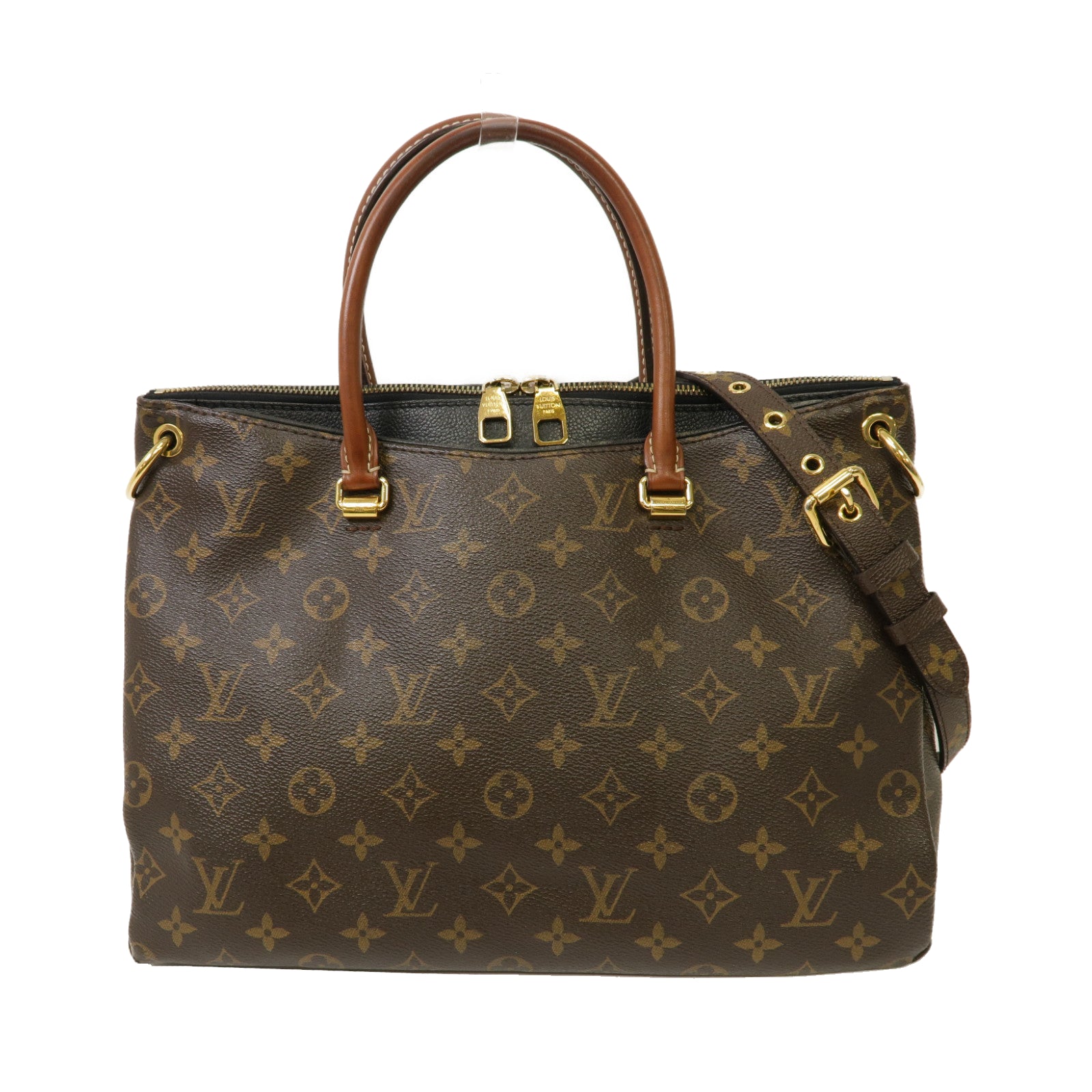 LOUIS VUITTON 【激減優惠】Monogram Pallas金扣手挽肩背兩用袋啡色/黑色 – Brand Off Hong Kong ...
