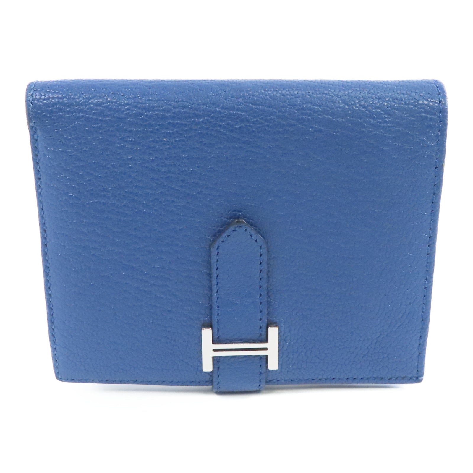 HERMES Chevre皮革Bearn Wallet銀扣錢包藍色 – Brand Off Hong Kong Online Store