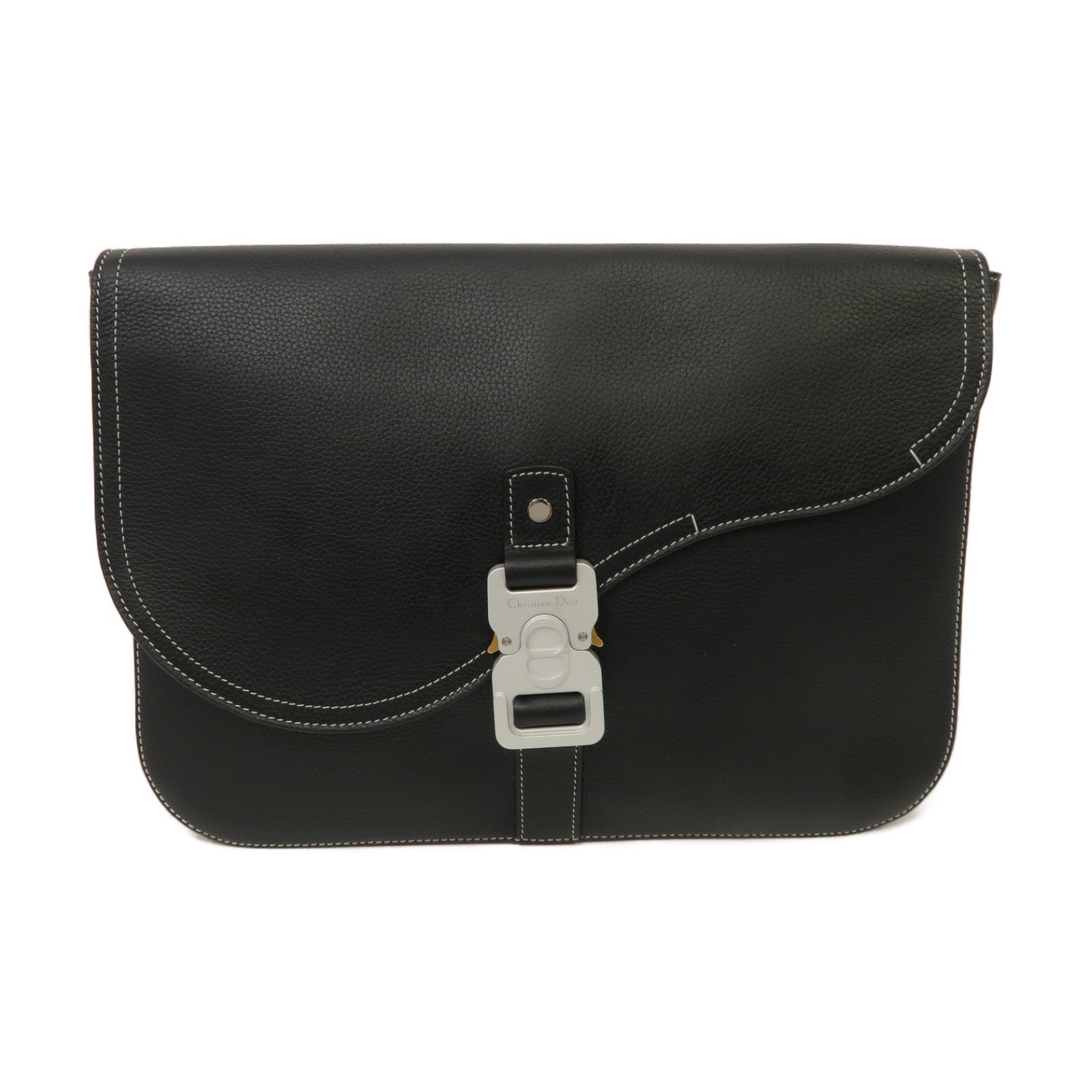 Dior 牛皮皮革Saddle A4 Pouch銀扣手拿包黑色 – Brand Off Hong Kong Online Store