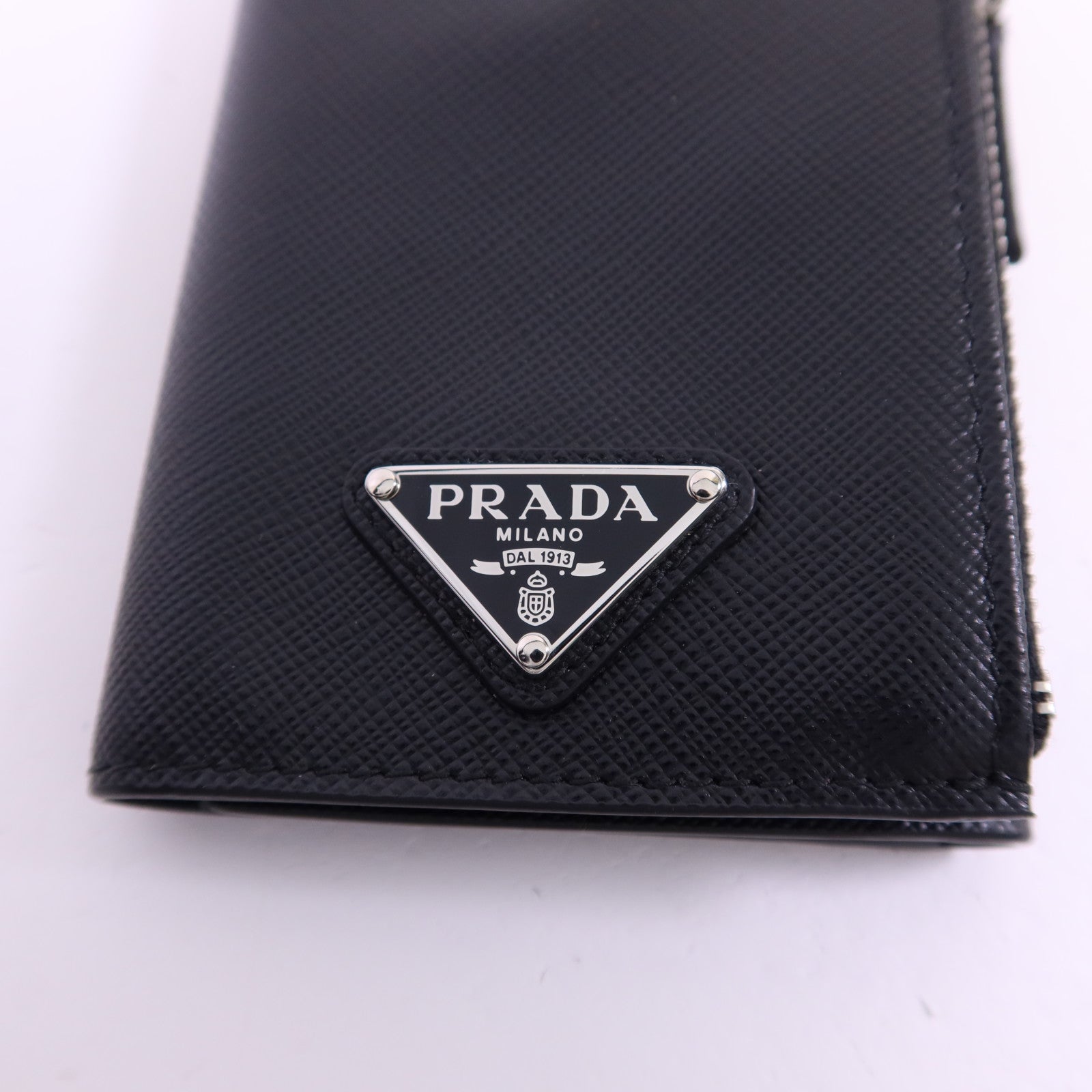 PRADA Saffiano皮革Trifold Wallet銀扣錢包 – Brand Off Hong Kong Online Store