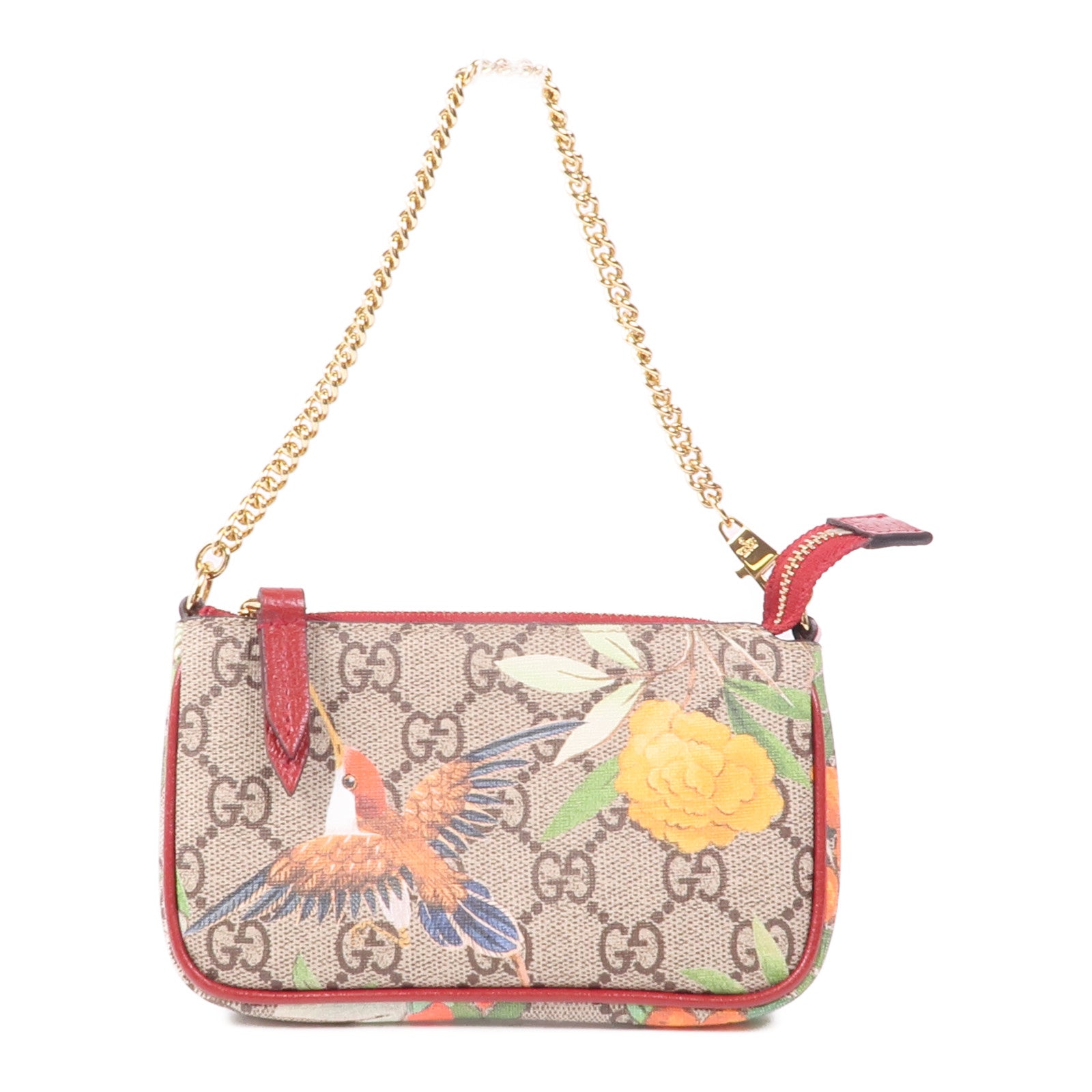 GUCCI 塗層帆布GG Supreme Mini Chain Bag金扣鏈帶手挽袋 – Brand Off Hong Kong Online ...