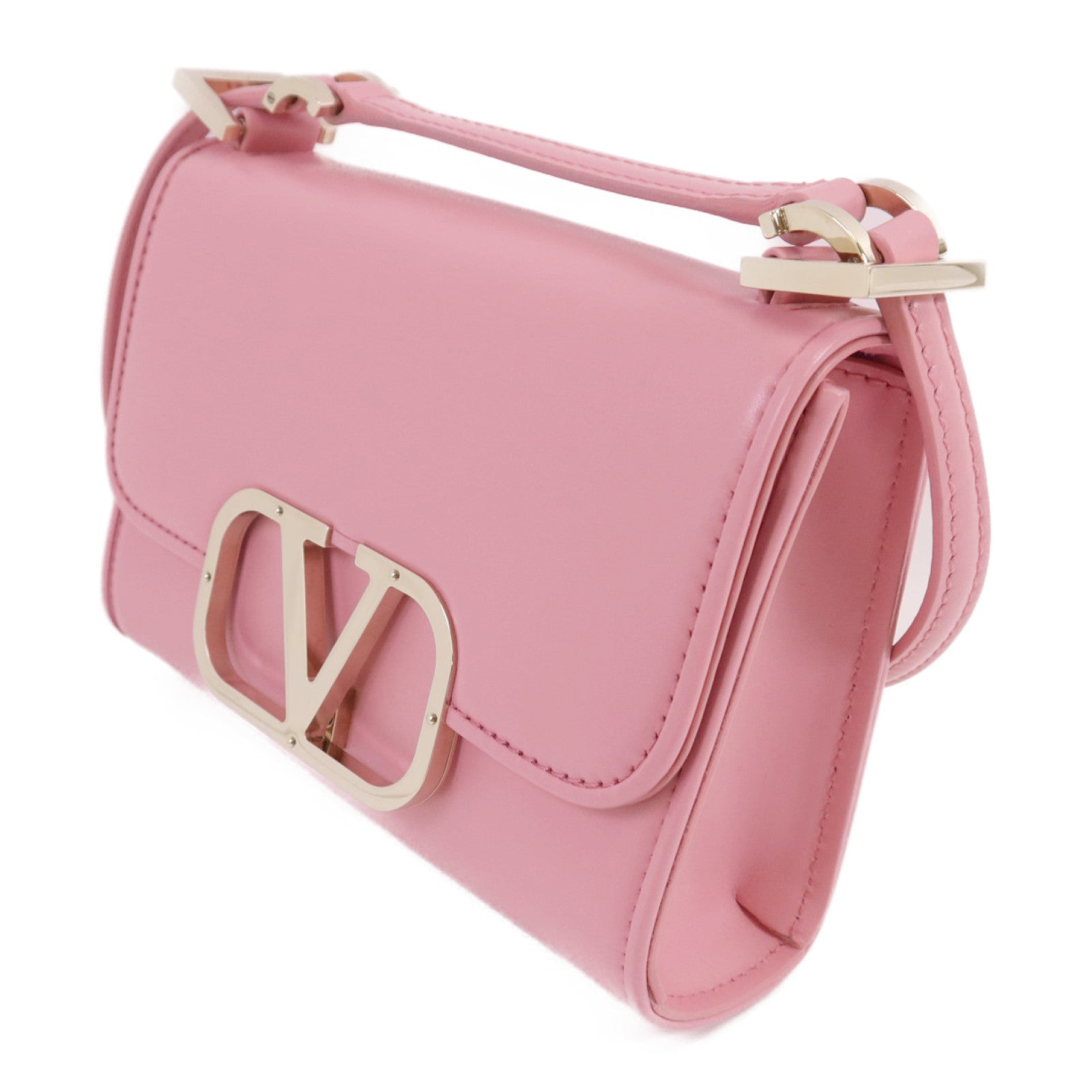 Valentino 牛皮皮革V Logo Type Crossbody金扣肩背袋 – Brand Off Hong Kong Online Store