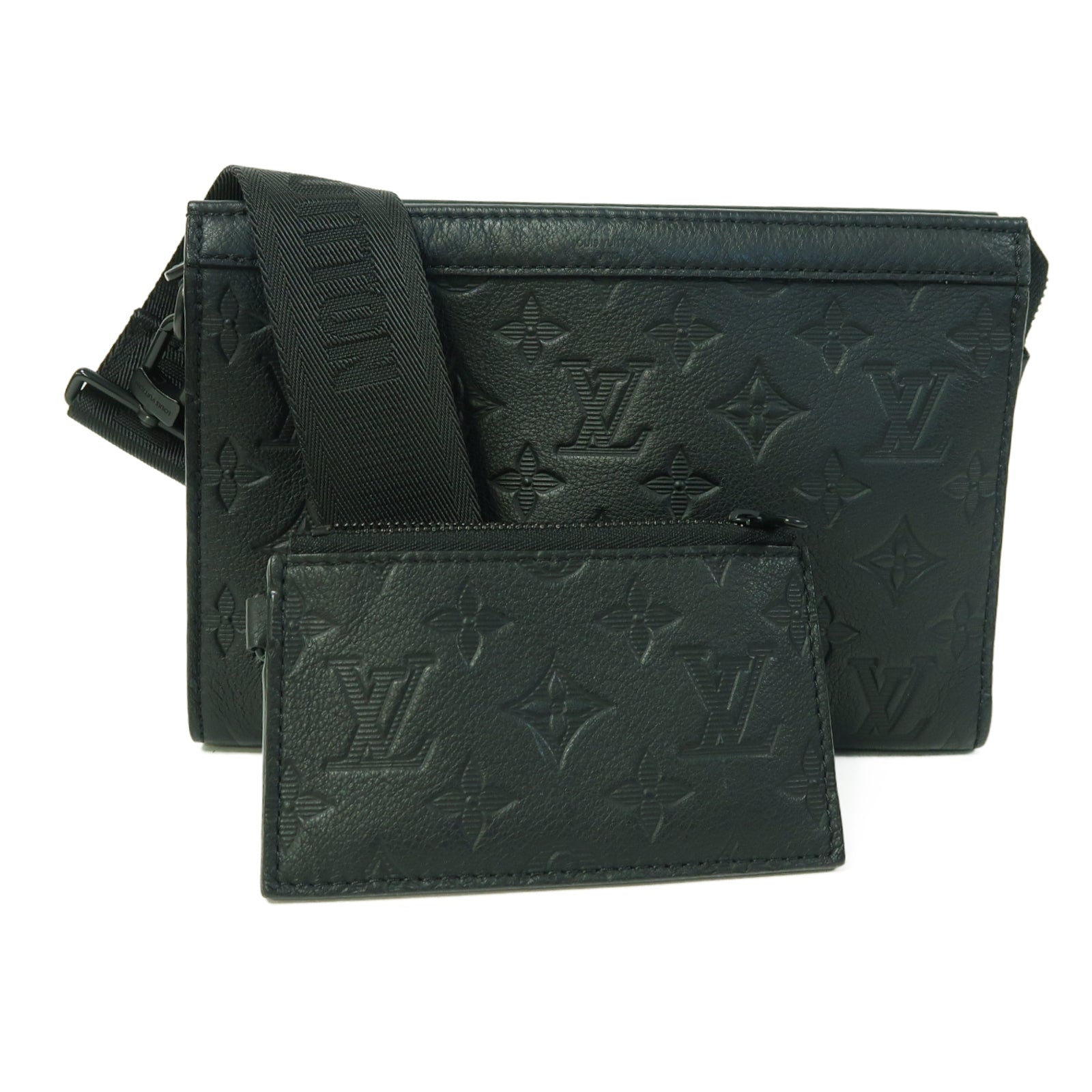 LOUIS VUITTON Monogram Shadow Gaston黑扣肩背袋黑色 – Brand Off Hong Kong ...