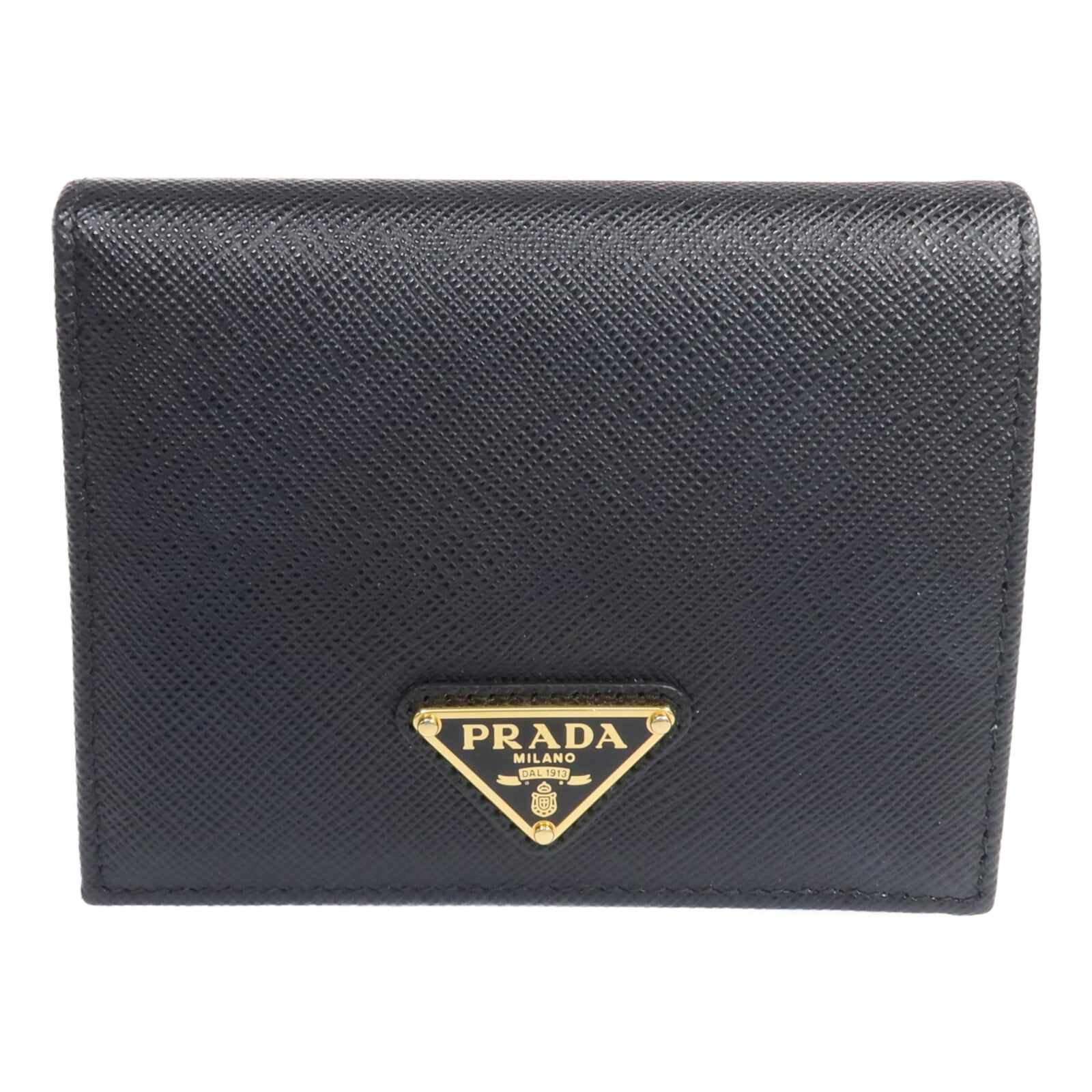 PRADA Saffiano皮革Fold Wallet金扣錢包 – Brand Off Hong Kong Online Store