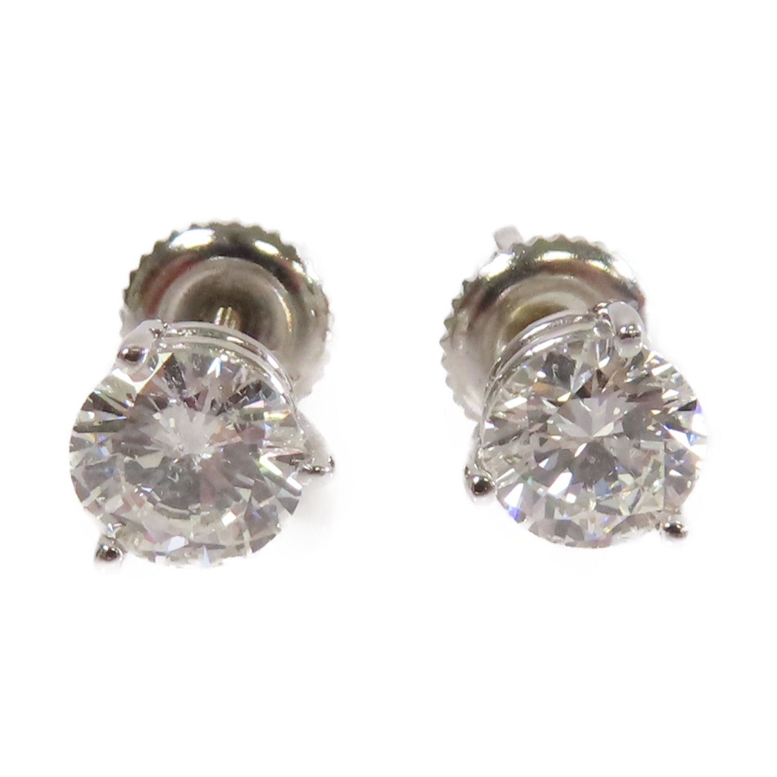 JEWELRY 14K白金/0.76ct/0.72ct鑽石Diamond Earrings耳環 – Brand Off Hong Kong Online Store