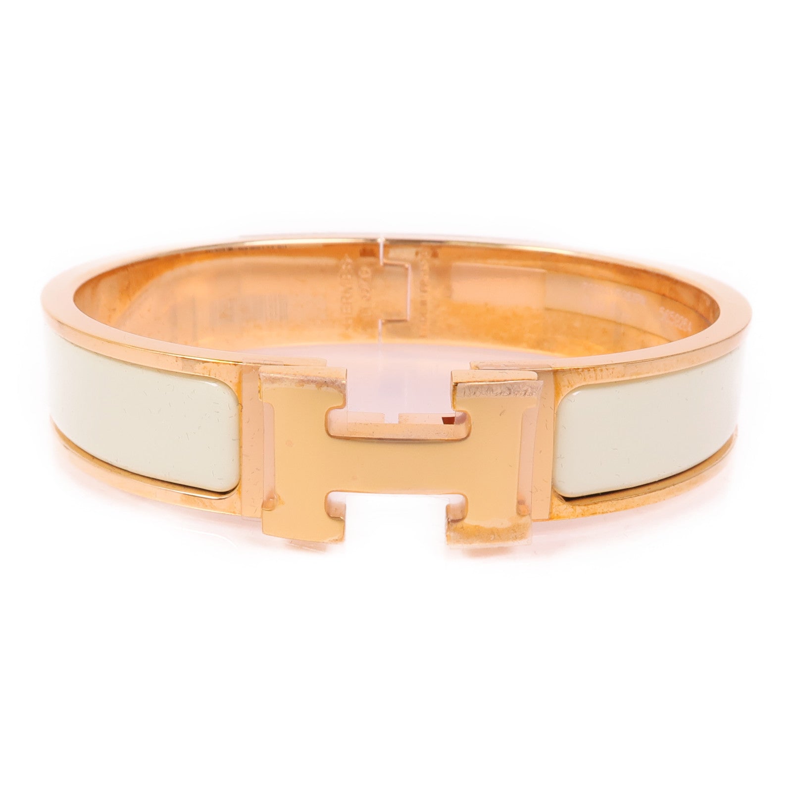 HERMES 琺瑯/金屬Clic H Bracelet手鐲Vert Criquet – Brand Off Hong Kong Online ...
