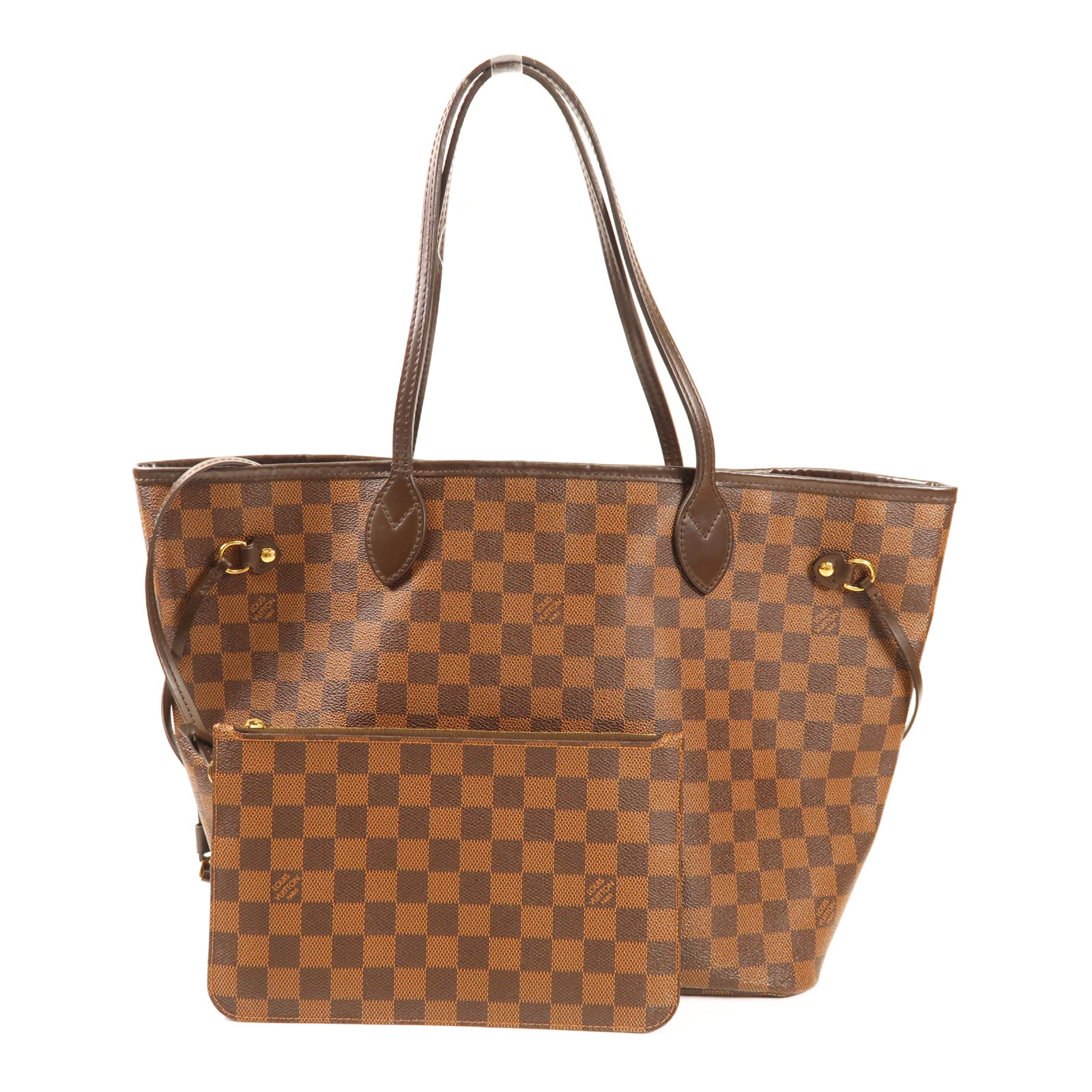LOUIS VUITTON Damier Neverfull MM金扣手挽袋棕色 – Brand Off Hong Kong Online Store
