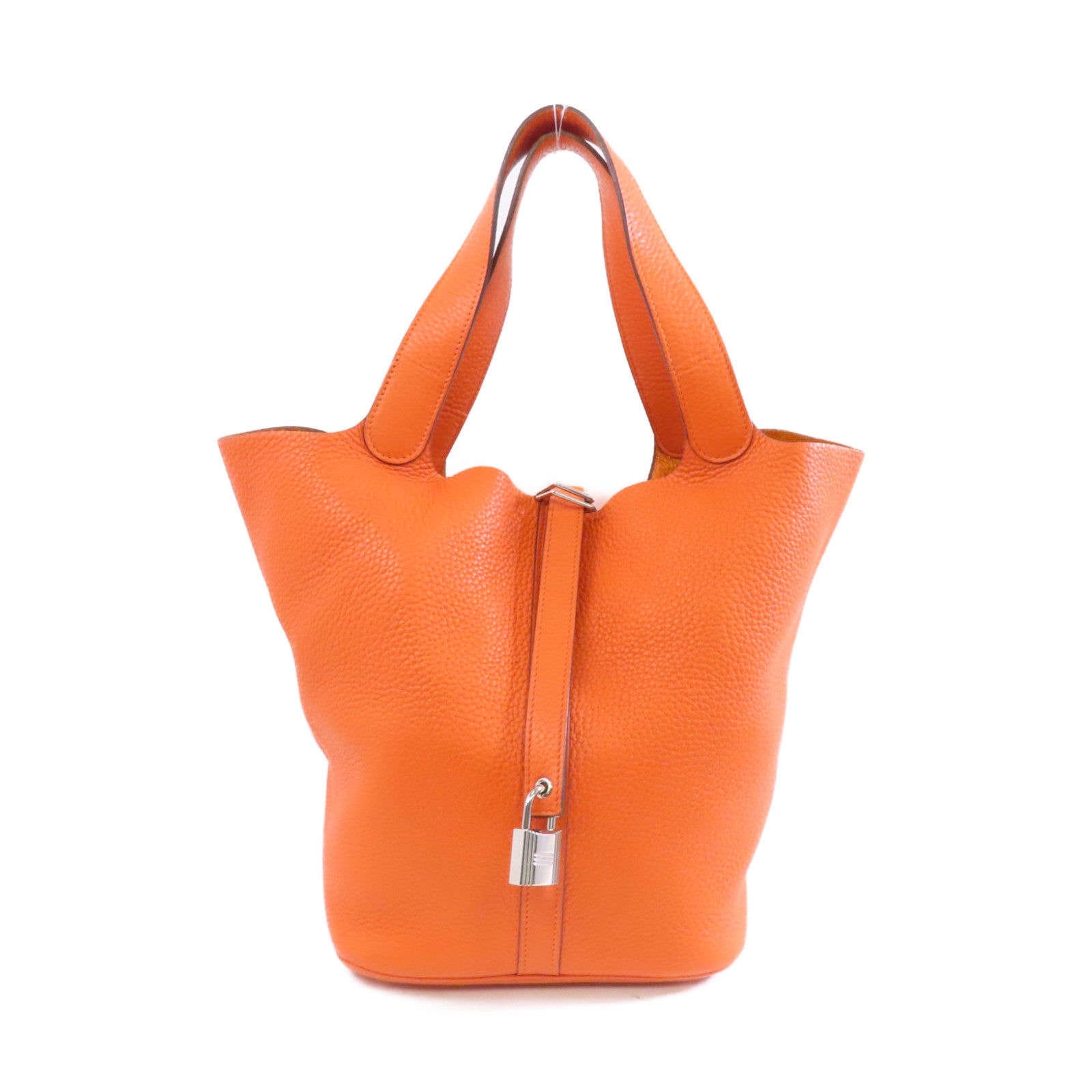 HERMES Clemence皮革Picotin GM銀扣手挽袋Orange橙色 – Brand Off Hong Kong Online Store